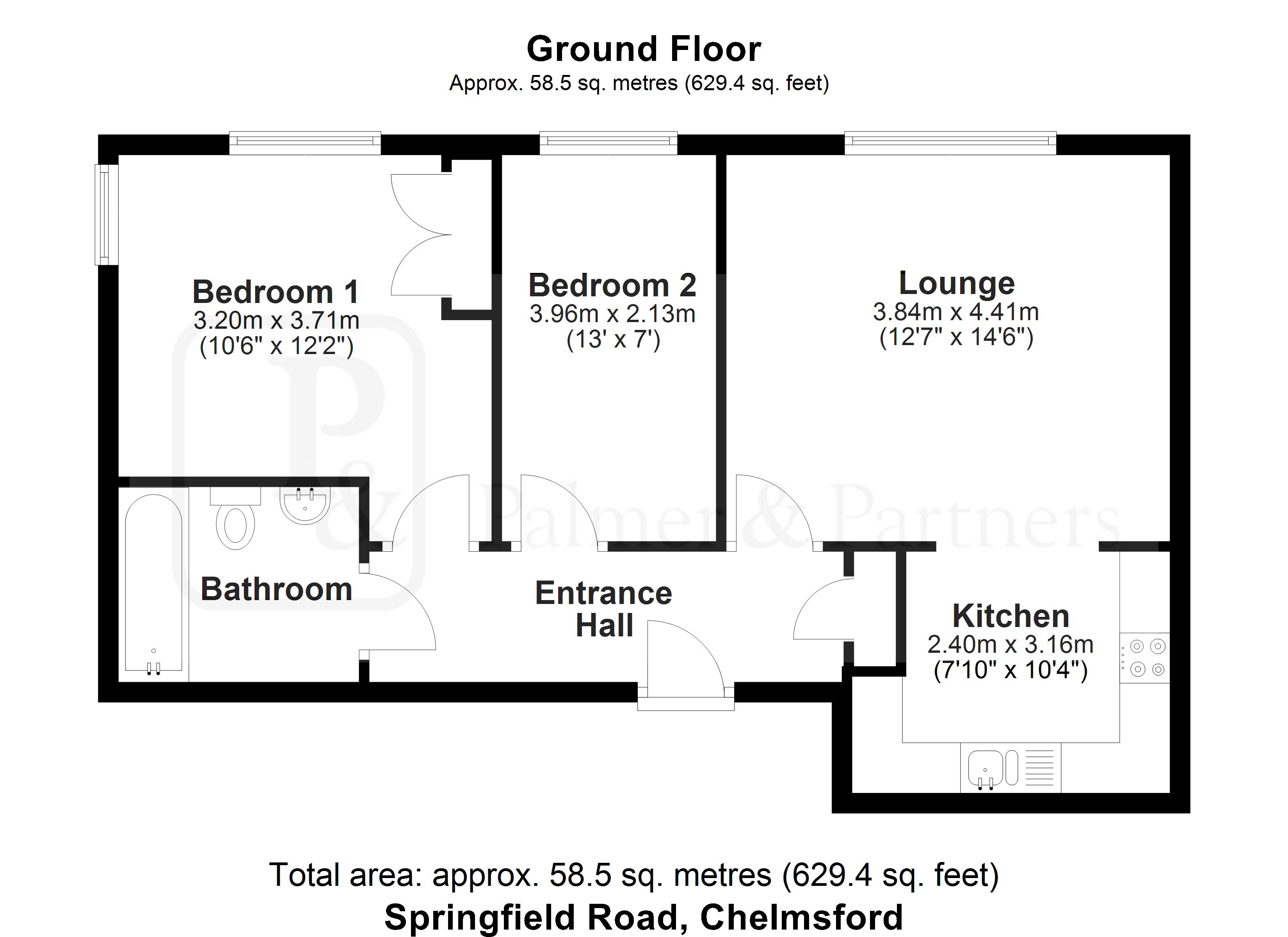 Springfield Road, Chelmsford, Essex CM2, 2 bedroom flat for sale ...