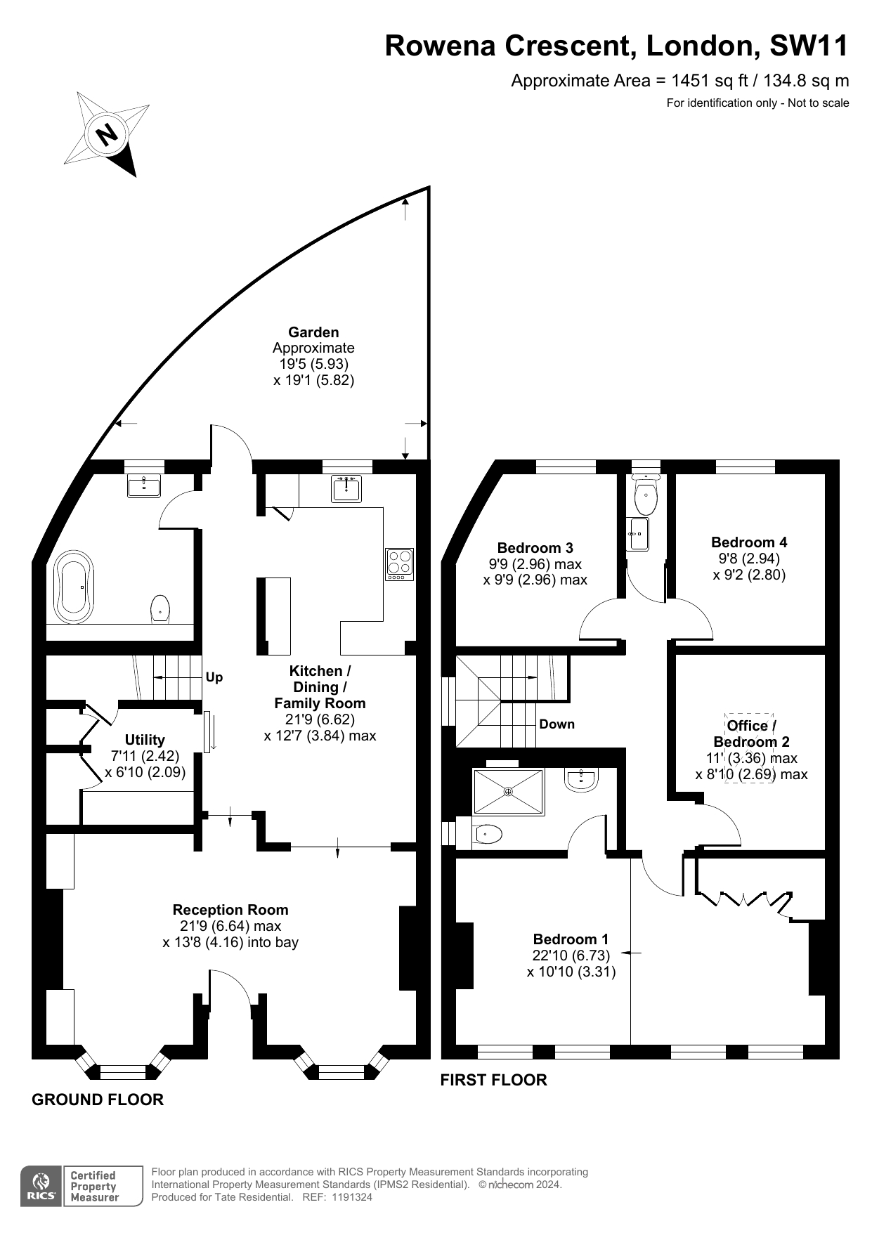 Rowena Crescent, London SW11, 4 bedroom terraced house for sale ...