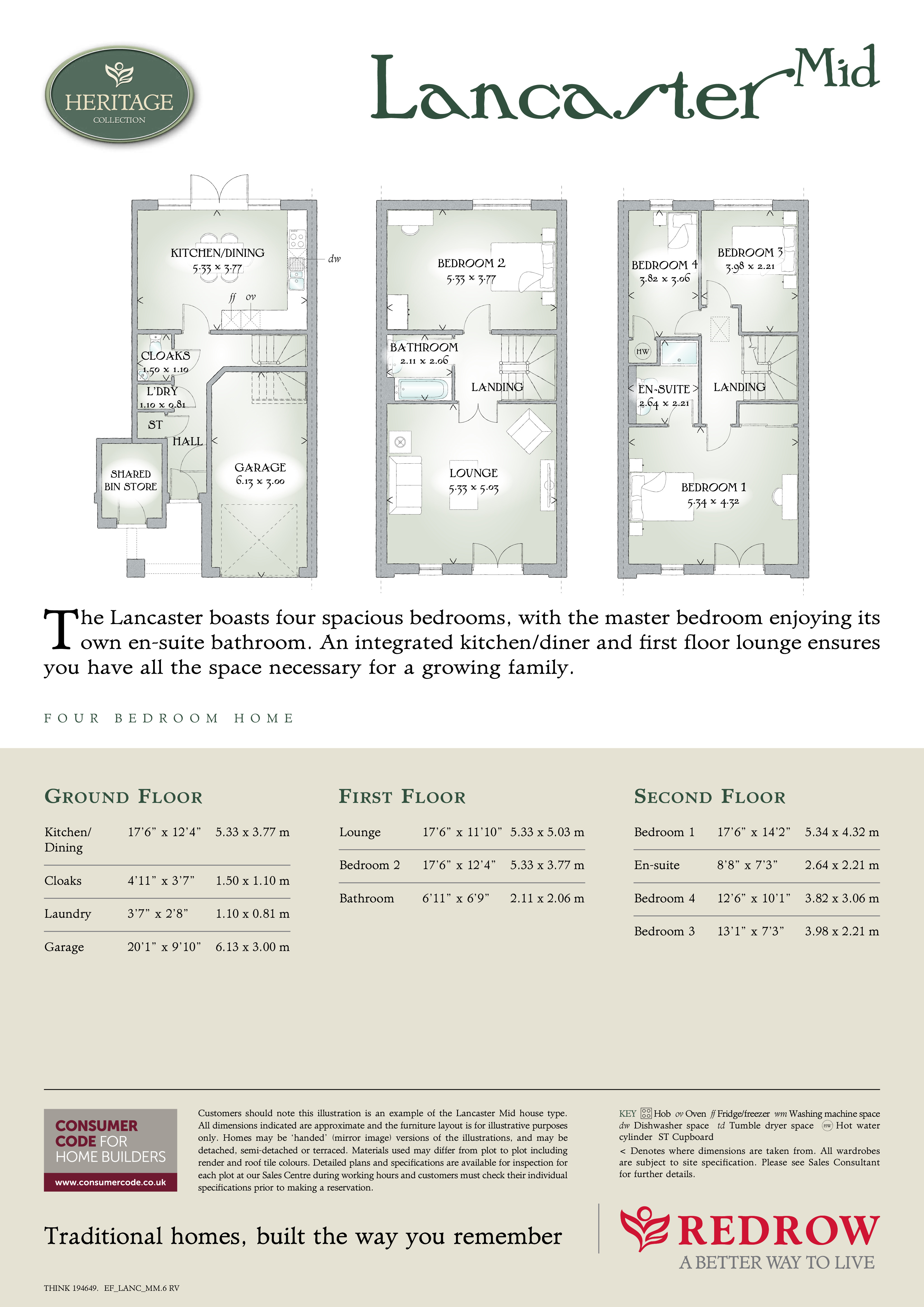 New home, 4 bed terraced house for sale in "Lancaster Mid" at Begbrook ...
