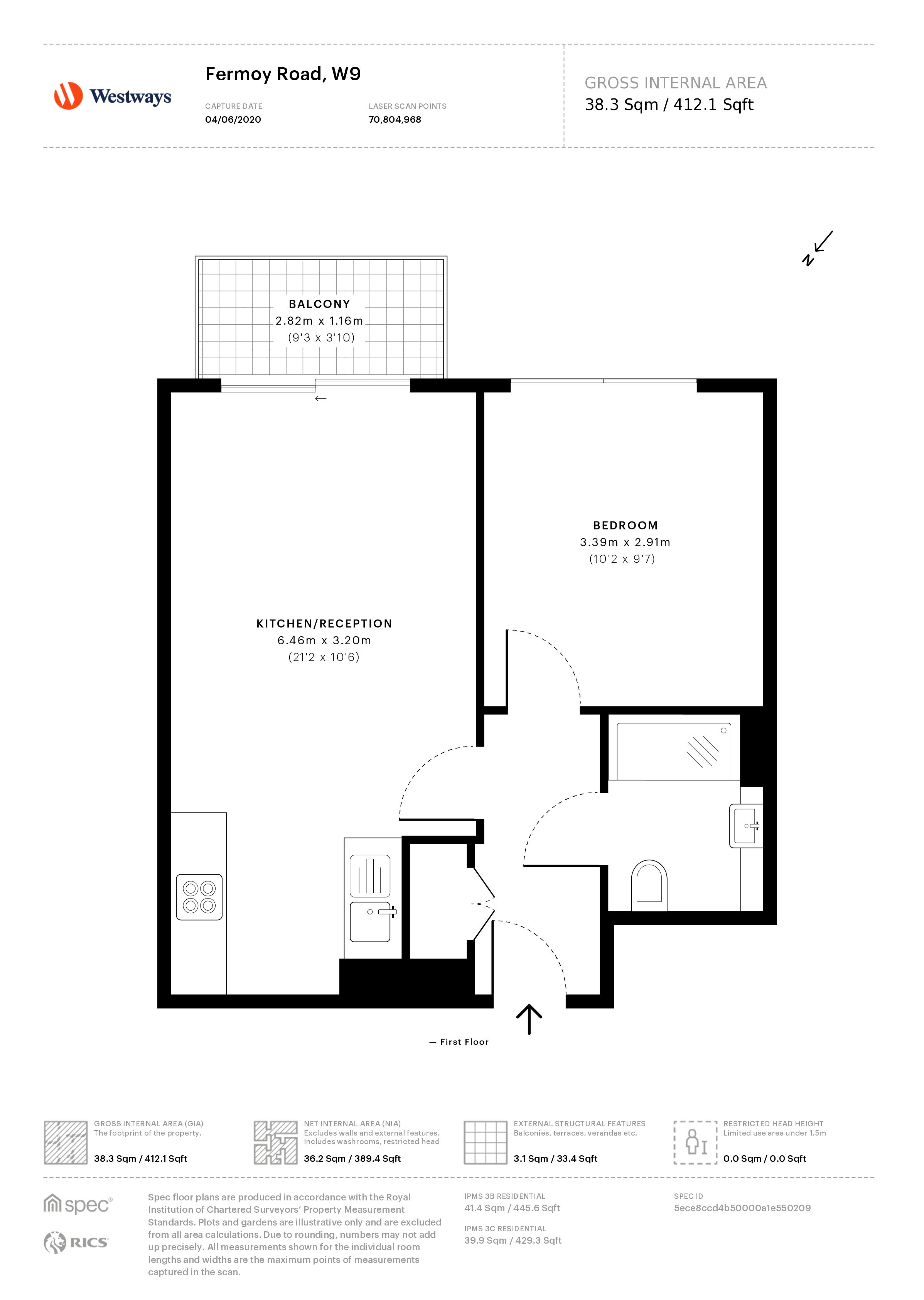 Free property report Flat 13, 79, Fermoy Road, London, W9 3NJ - Chimnie