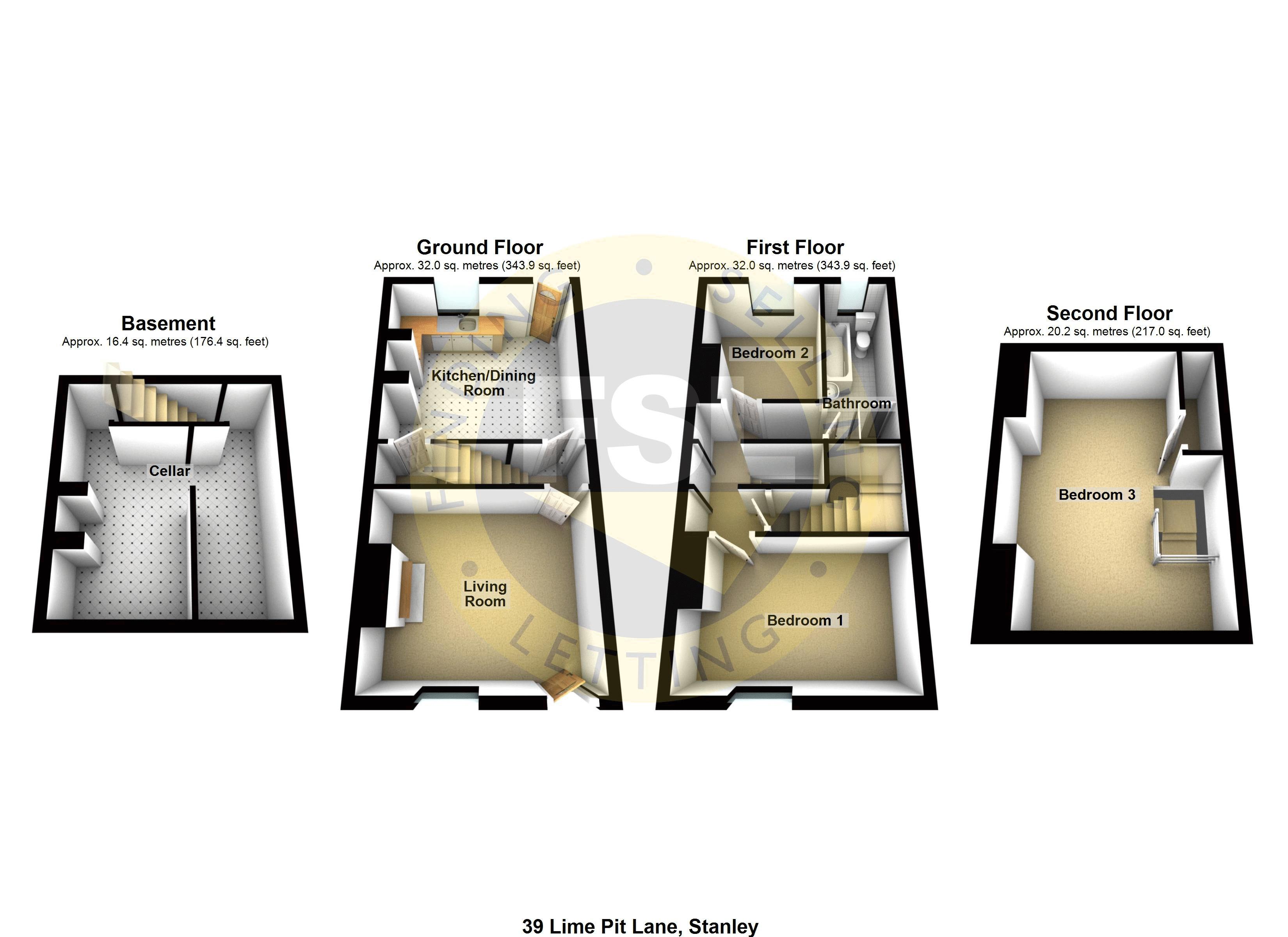 3 bed terraced house for sale in Lime Pit Lane, Stanley, Wakefield WF3 ...