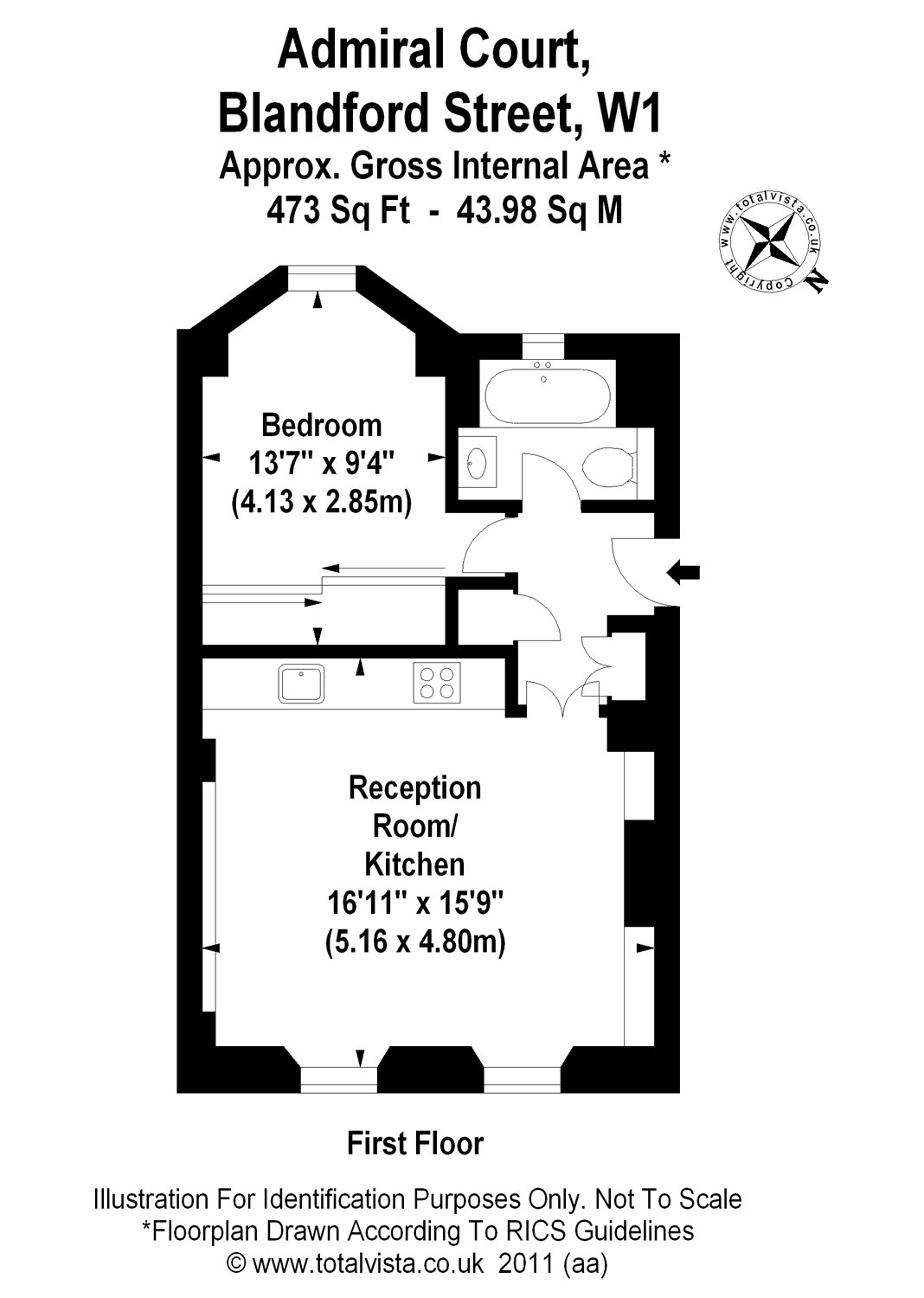 Blandford Street, London W1U, 1 bedroom flat for sale - 62802485 ...