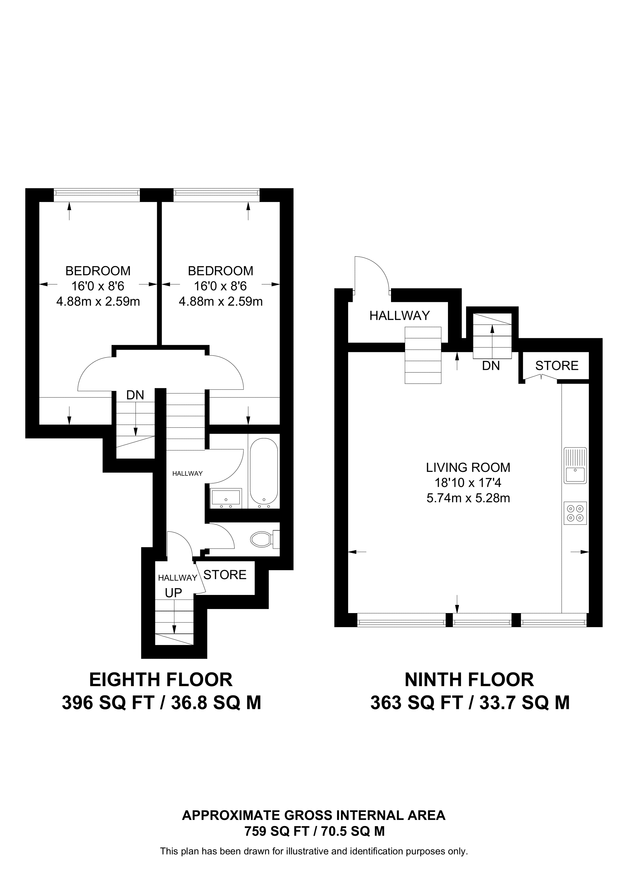 Kelson House E14, Docklands, London,, 2 bedroom flat for sale ...