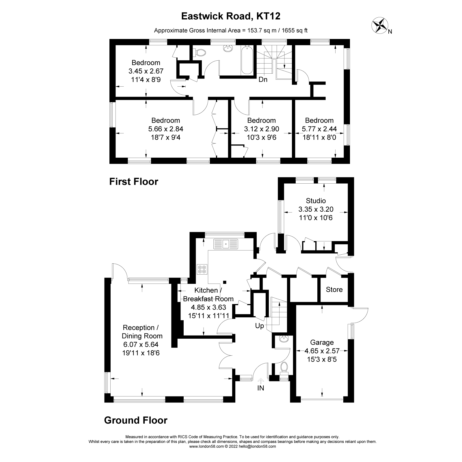 Eastwick Road, Walton-On-Thames KT12, 4 bedroom detached house for sale ...