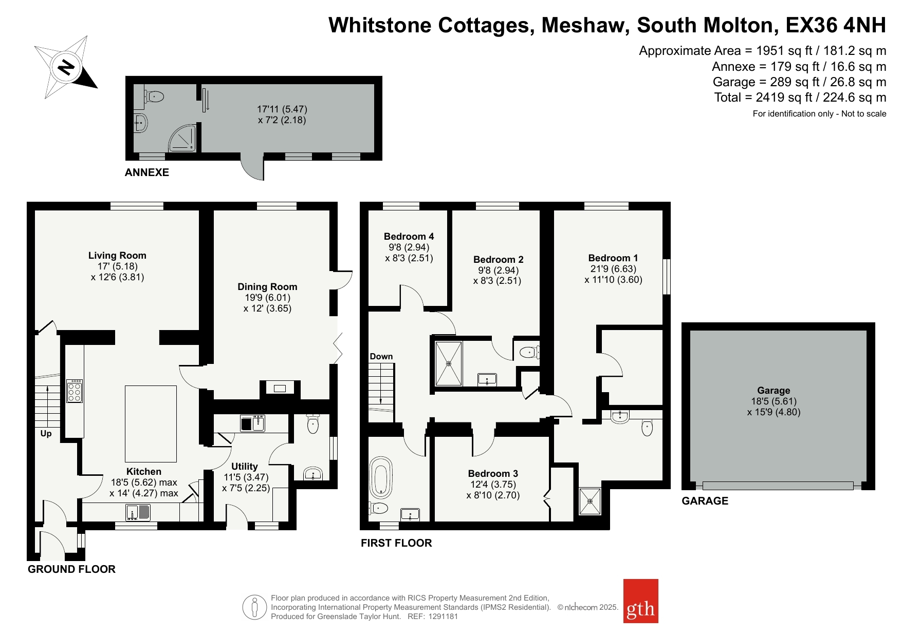 Meshaw, South Molton, Devon EX36, 4 bedroom semi-detached house for ...
