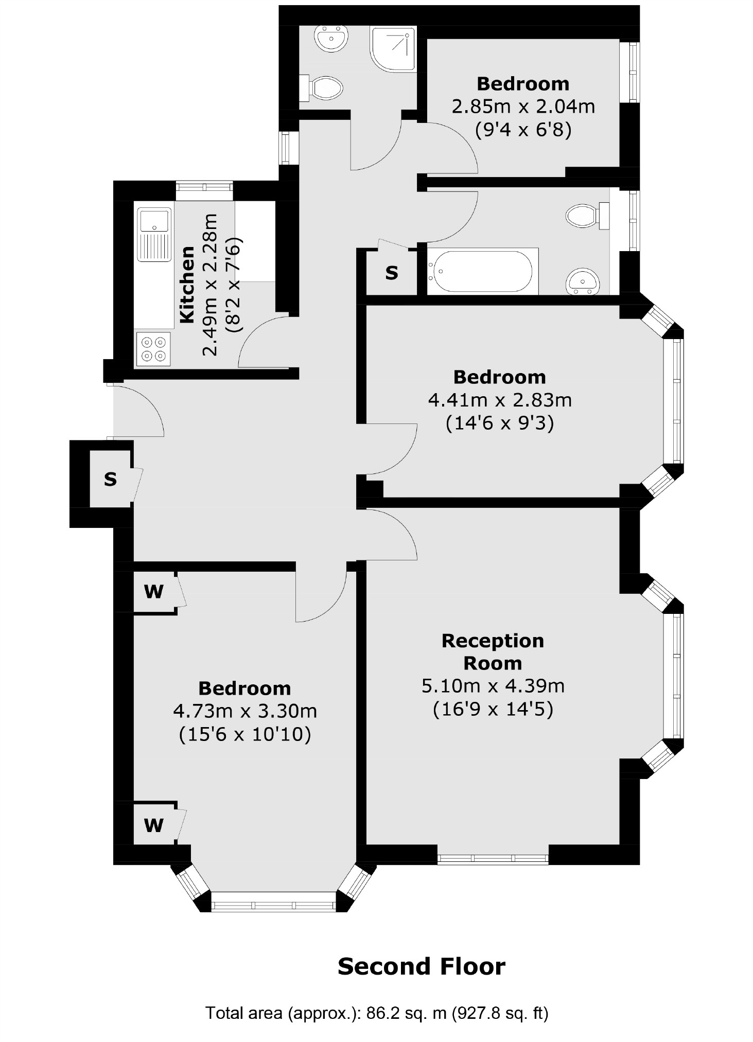 Free property report Flat 14, Hillcrest Court, Shoot Up Hill, London ...