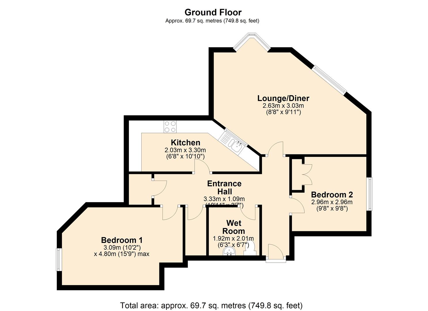 Grangefield Court, Garforth, Leeds LS25, 2 bedroom flat for sale ...