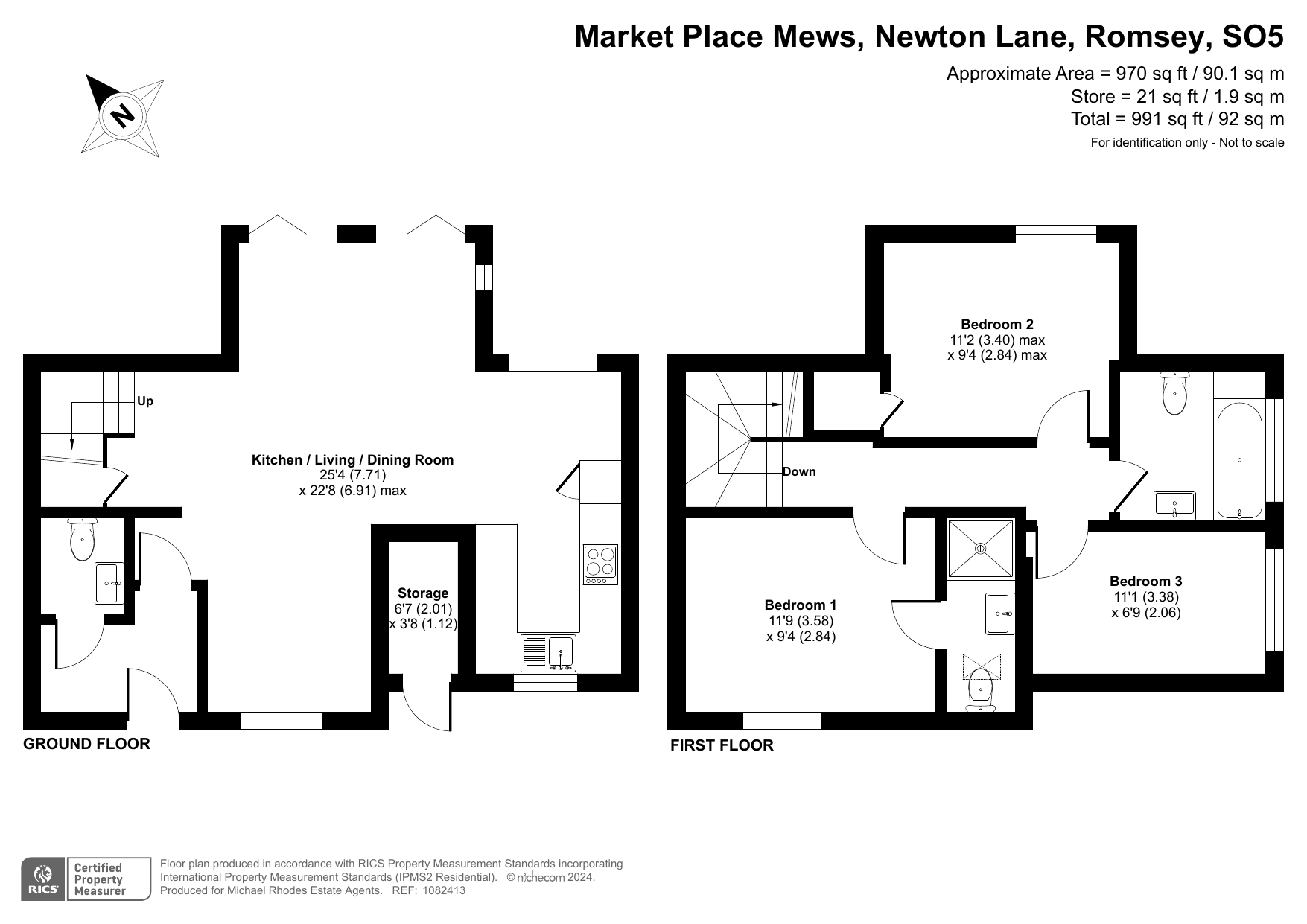 Newton Lane, Romsey, Hampshire SO51, 3 bedroom end terrace house for ...