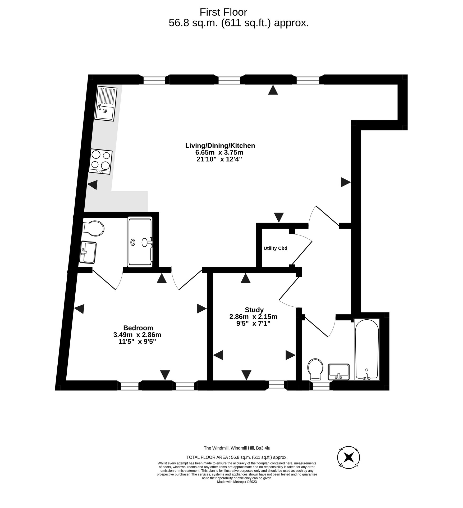 Windmill Hill, Bedminster, Bristol BS3, 1 bedroom flat for sale ...