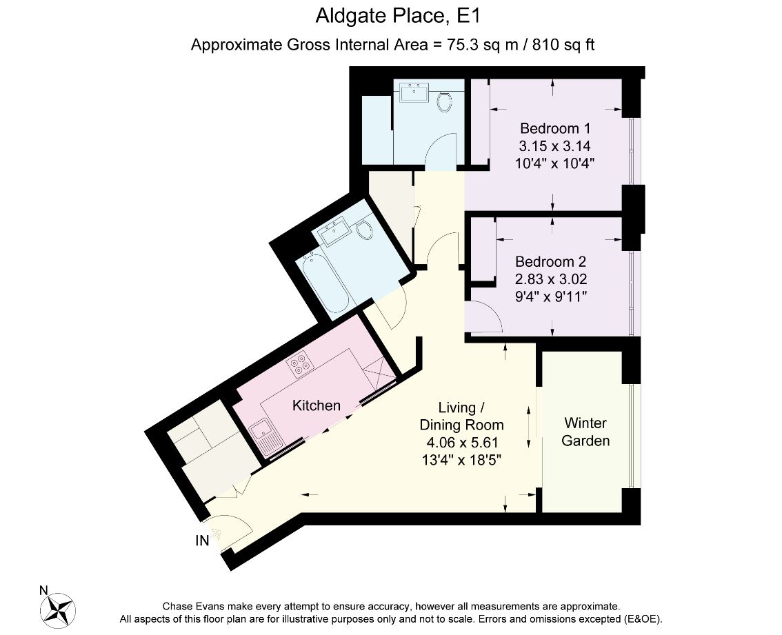 Wiverton Tower, Aldgate Place, Aldgate E1, 2 bedroom flat to rent ...