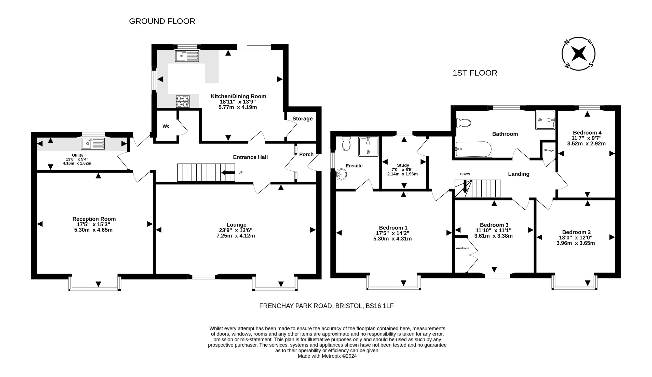 Frenchay Park Road, Frenchay, Bristol BS16, 4 bedroom detached house ...