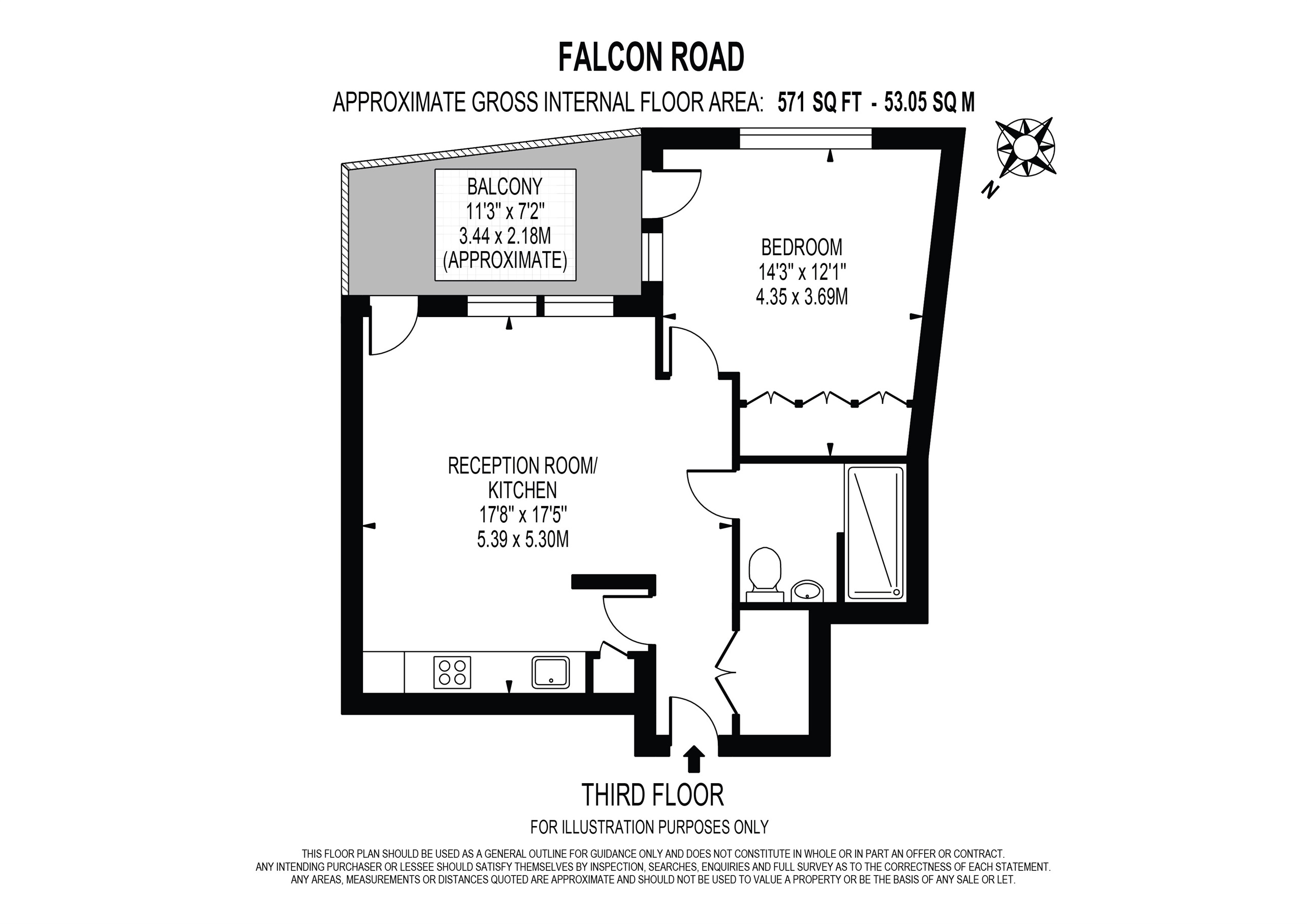 Falcon Road, London SW11, 1 bedroom flat for sale - 62080288 ...