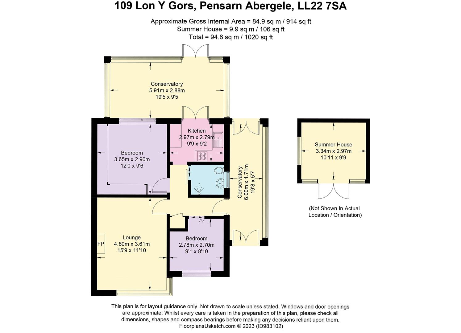 Lon Y Gors, Pensarn, Abergele LL22, 2 bedroom semi-detached bungalow ...