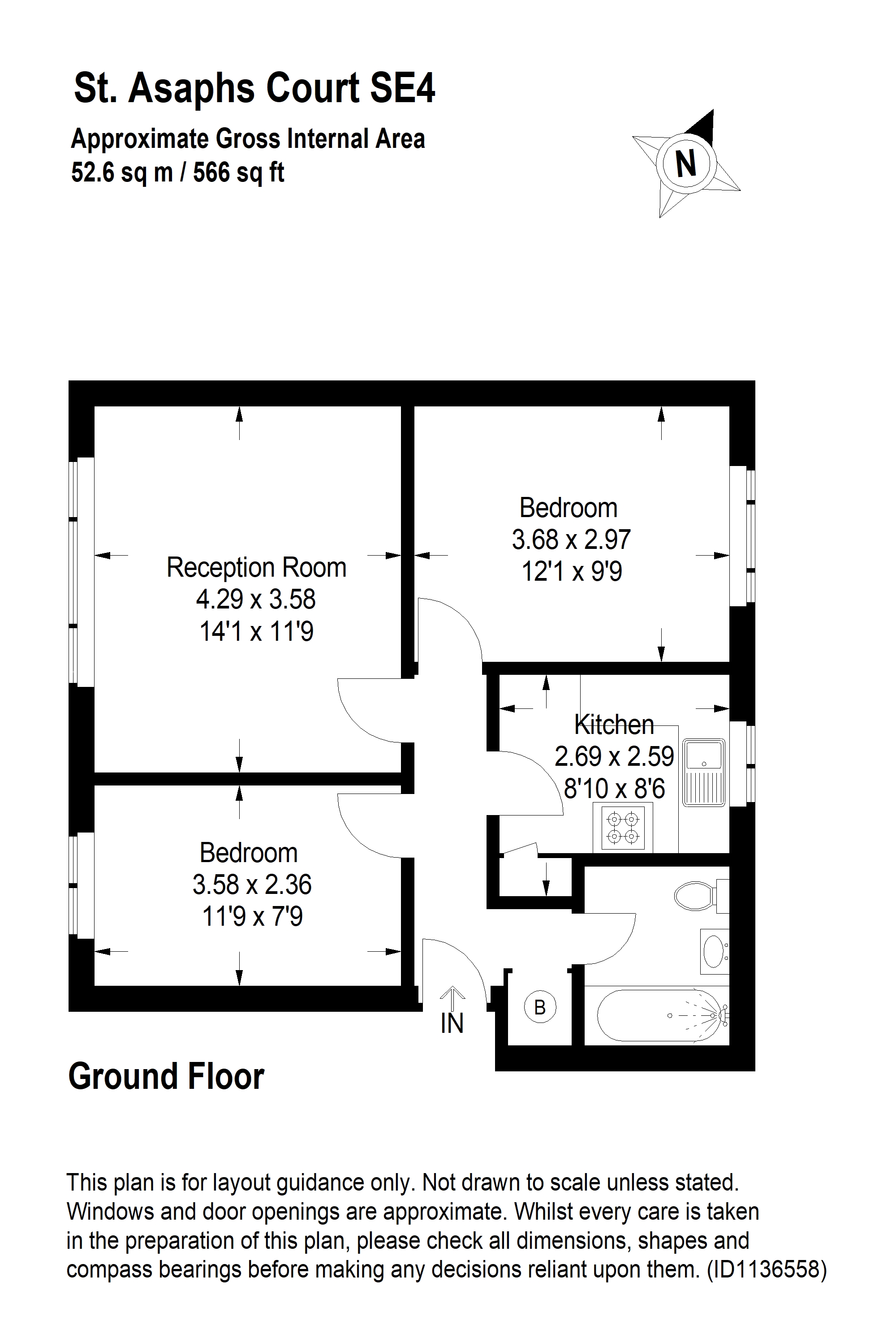 St. Asaph Road, London SE4, 2 bedroom flat for sale - 68546909 ...