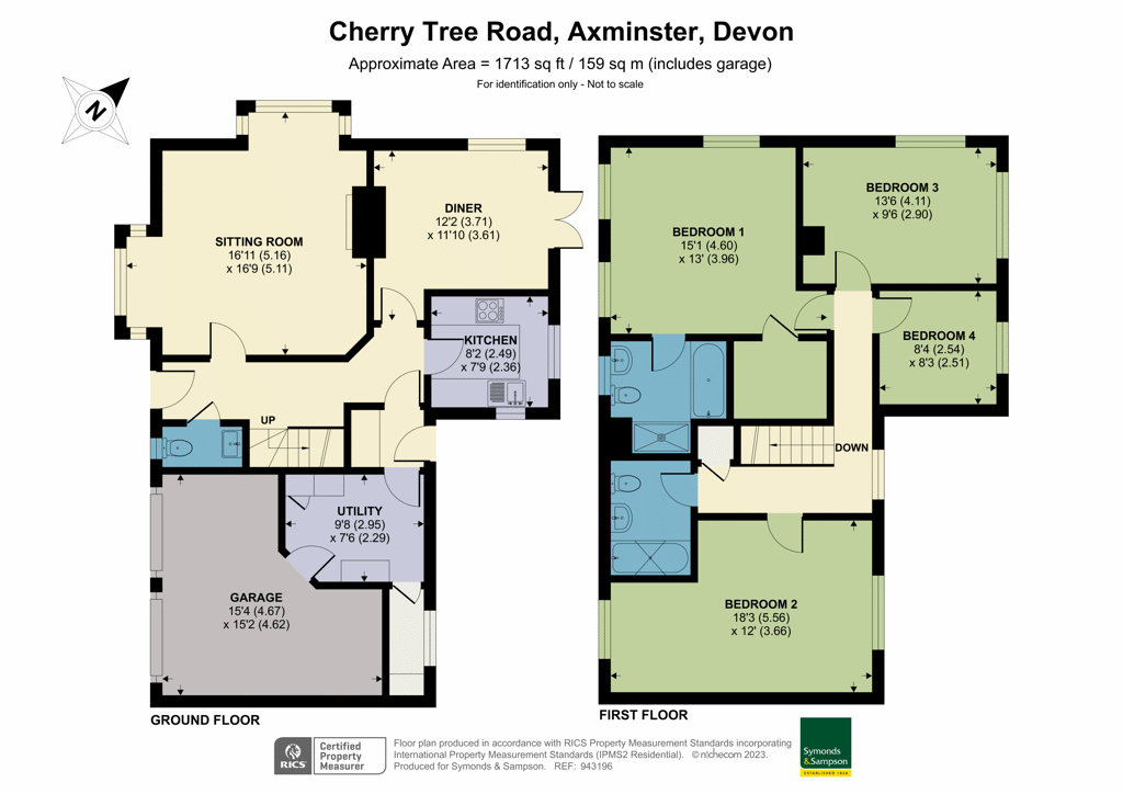 Cherry Tree Road, Axminster, Devon EX13, 4 bedroom detached house for ...