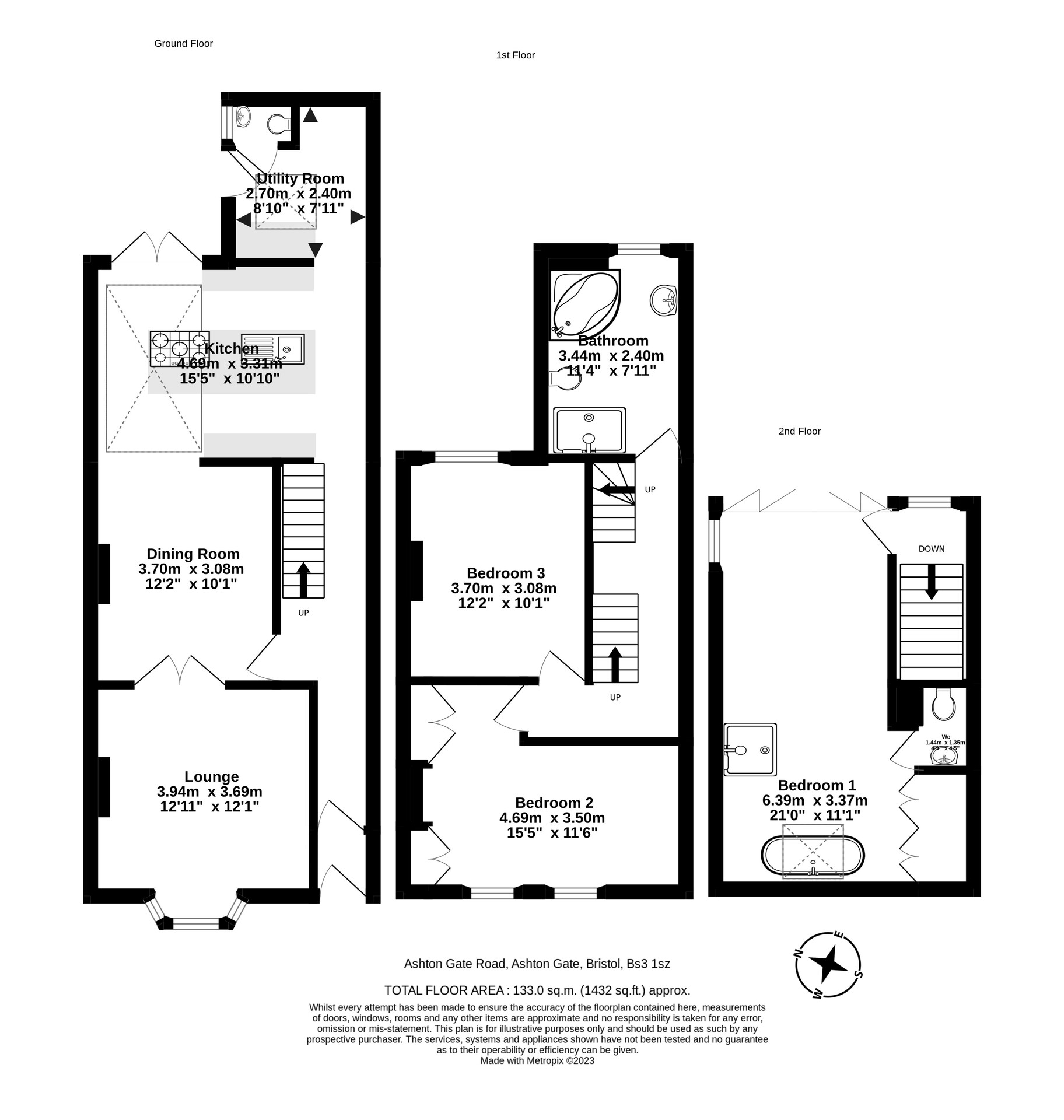 Ashton Gate Road, Southville, Bristol BS3, 3 bedroom terraced house for sale - 64131897 ...