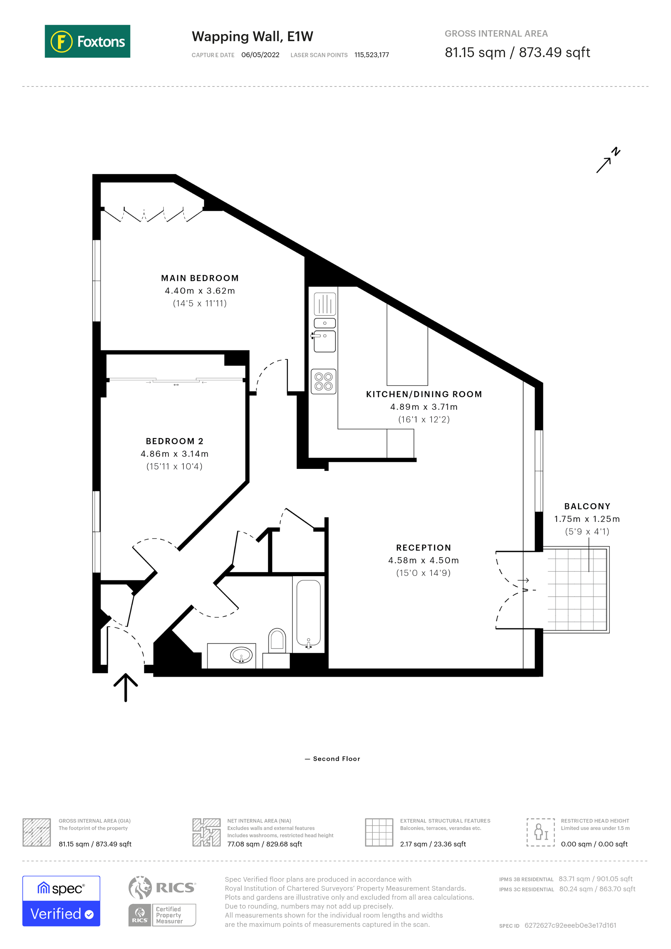 Wapping Wall, Wapping, London E1W, 2 bedroom flat to rent - 64278995 ...