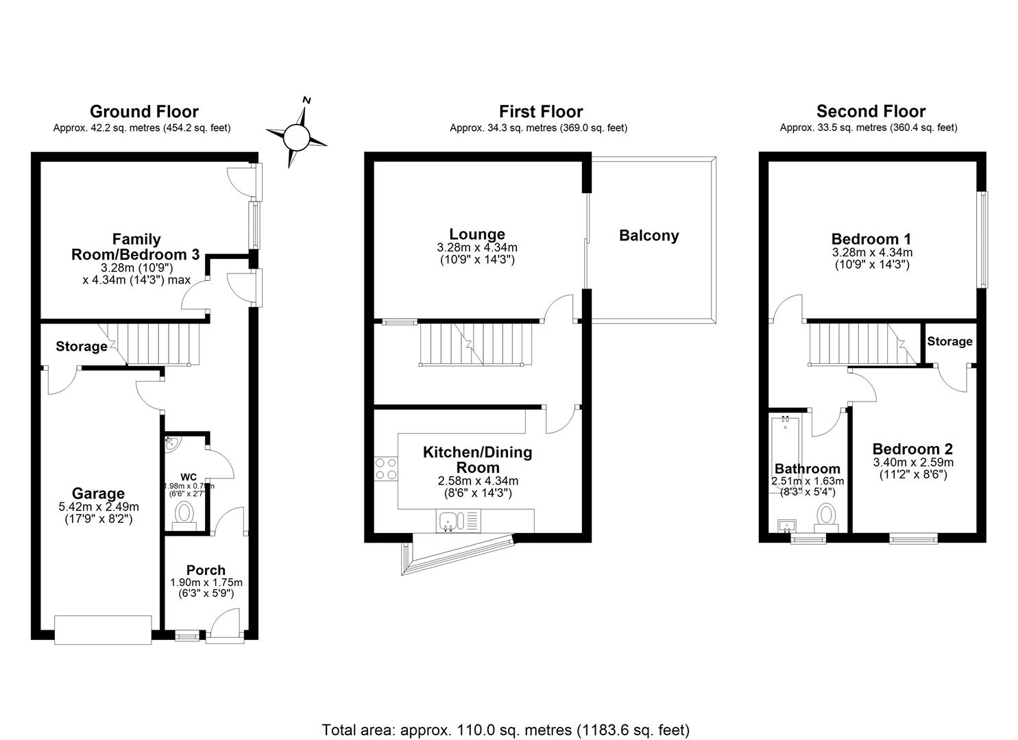 Waterbridge Court, Appleton, Warrington WA4, 3 bedroom terraced house ...