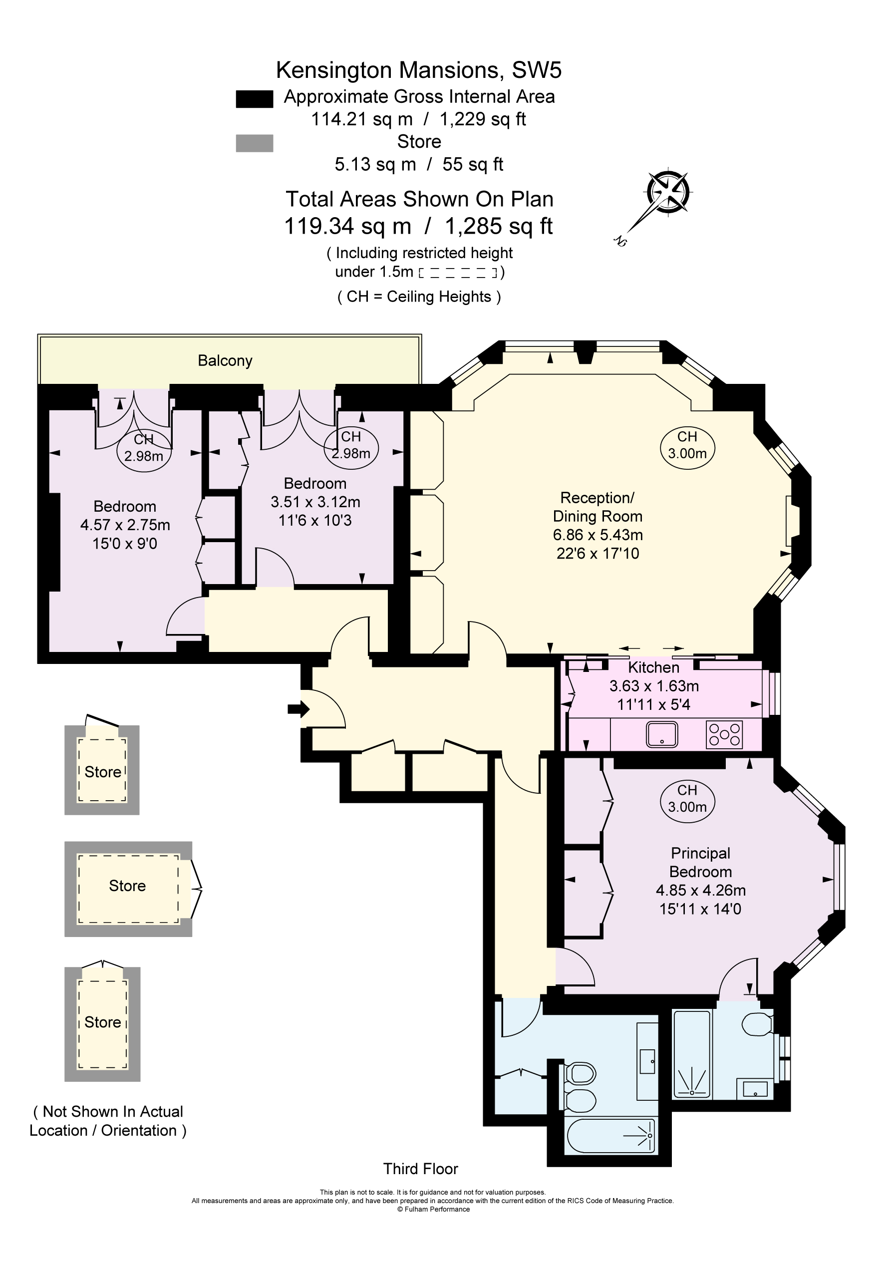 Kensington Mansions, Trebovir Road, London SW5, 3 bedroom flat for sale ...
