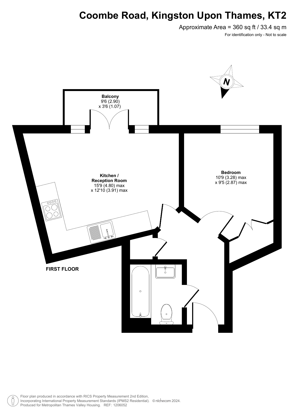 Langtry House, Kingston Upon Thames, London KT2, 1 bedroom flat for ...