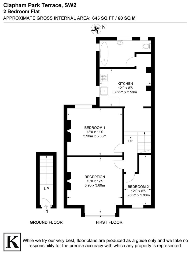 Clapham Park Terrace SW2, 2 bedroom flat for sale - 70345538 ...