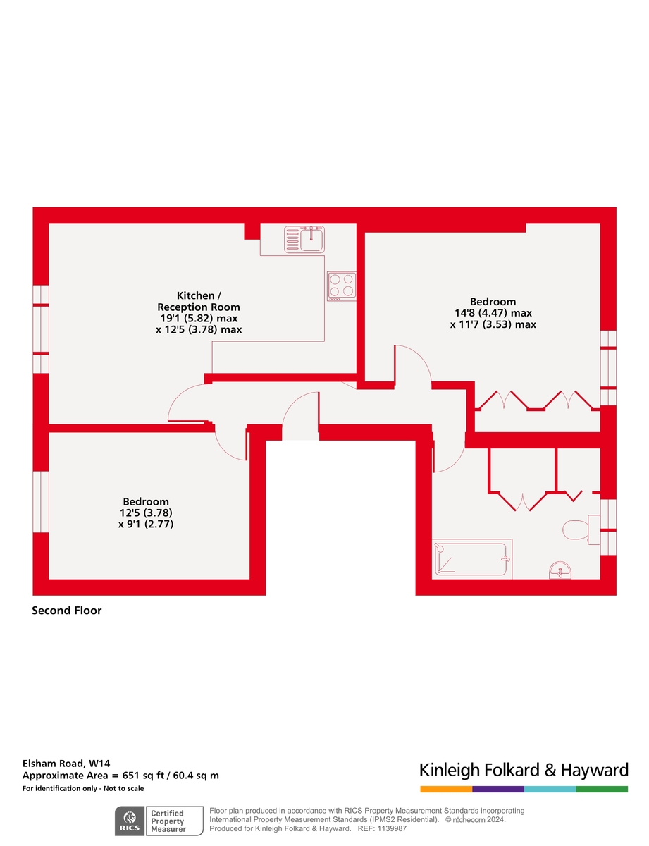 Elsham Road, Kensington And Chelsea, London W14, 2 bedroom flat for ...