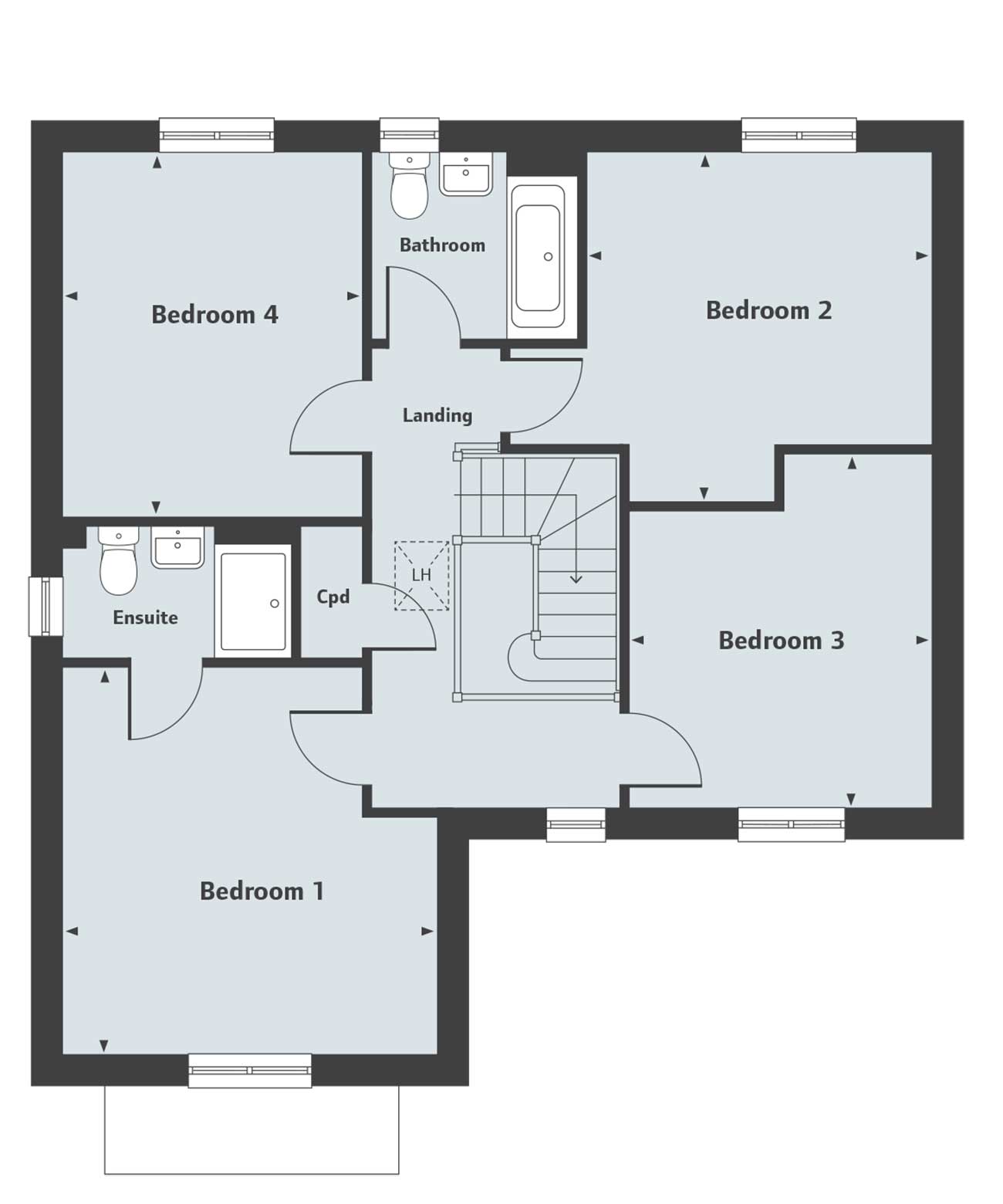 New home, 4 bed detached house for sale in "The Grainger" at Tithe Barn ...