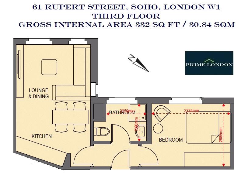 59-61 Rupert Street, Soho, London W1D, 1 bedroom flat for sale ...