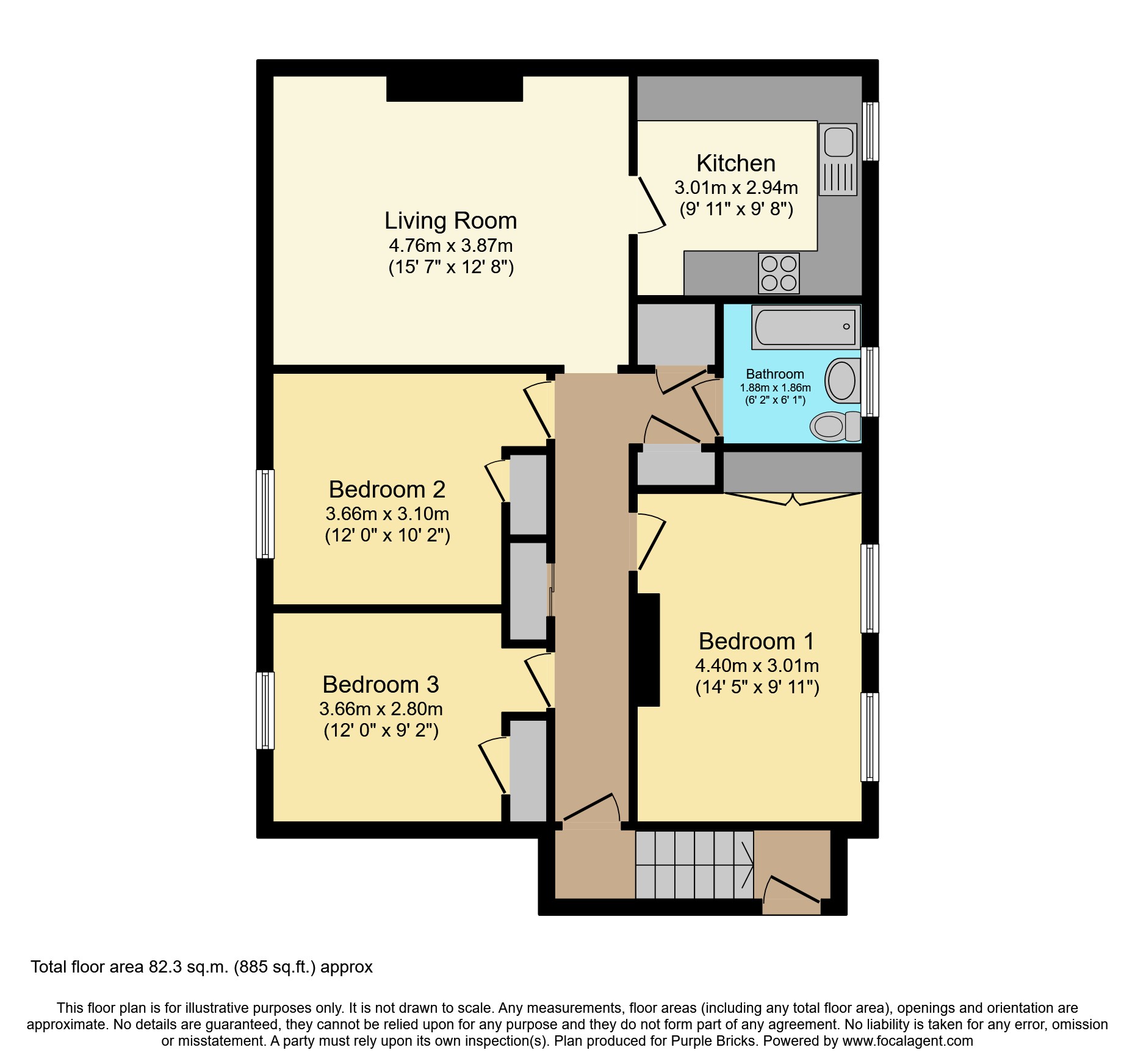 Overburn Crescent, Dumbarton G82, 3 bedroom flat for sale - 61261941 ...