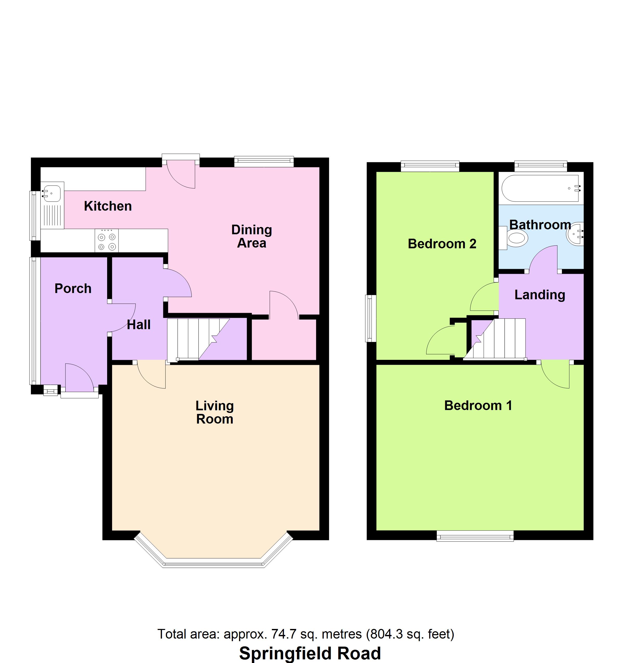 Springfield Road, Baildon, Shipley, West Yorkshire BD17, 2 bedroom semi ...