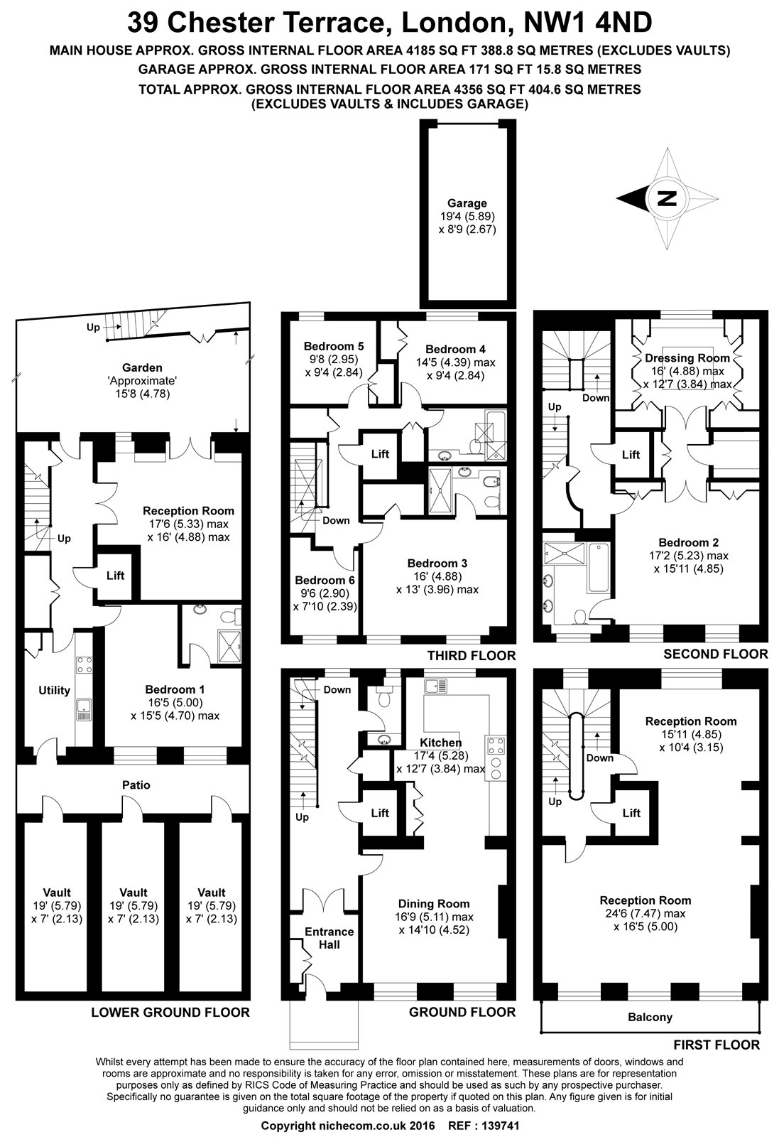 Chester Terrace, Regent's Park, London NW1, 6 bedroom terraced house ...