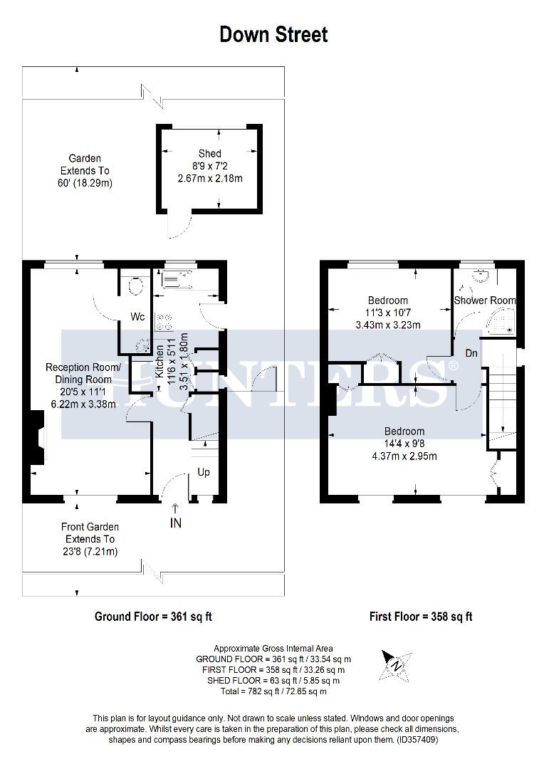 Down Street, West Molesey KT8, 2 bedroom semi-detached house for sale ...