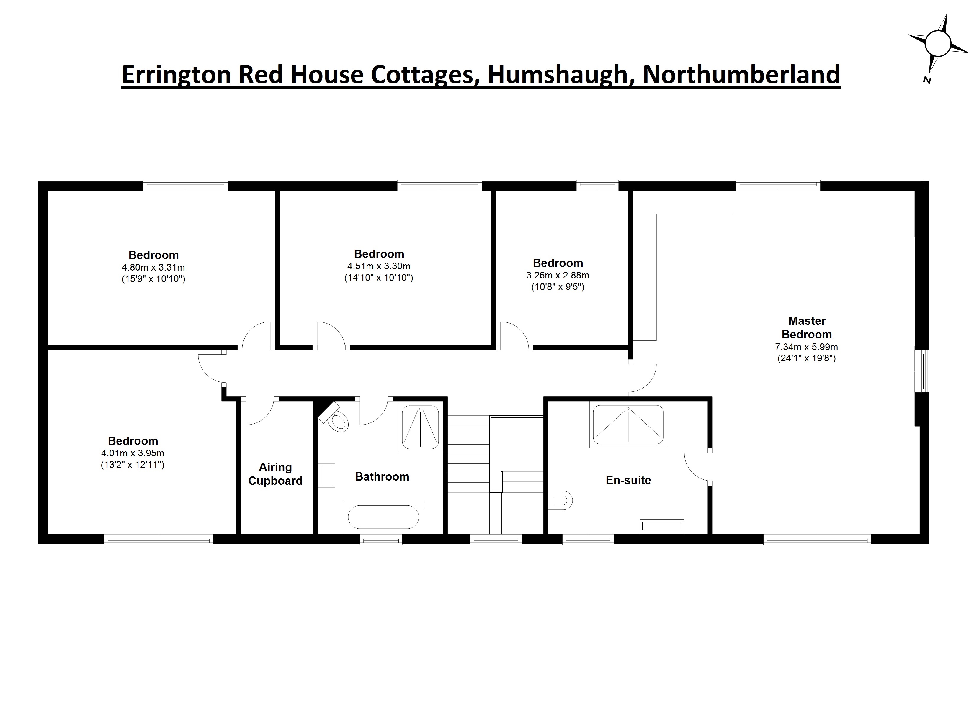 5 bed detached house for sale in Errington Red House Cottages ...