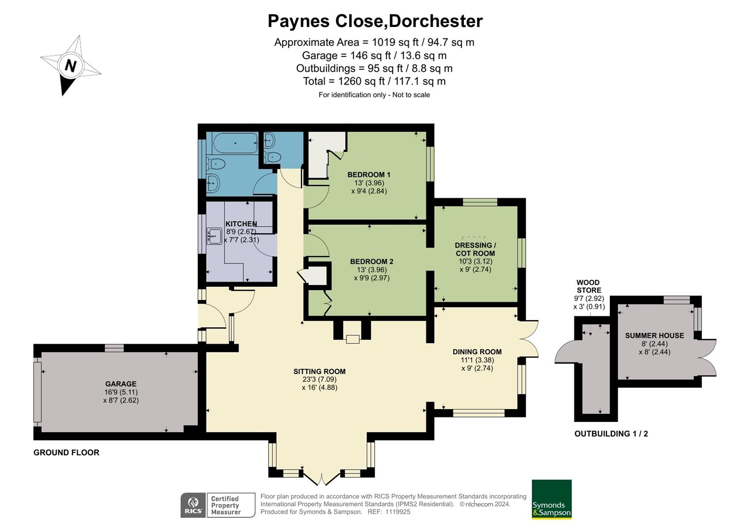 Paynes Close, Piddlehinton, Dorchester DT2, 2 bedroom semi-detached ...