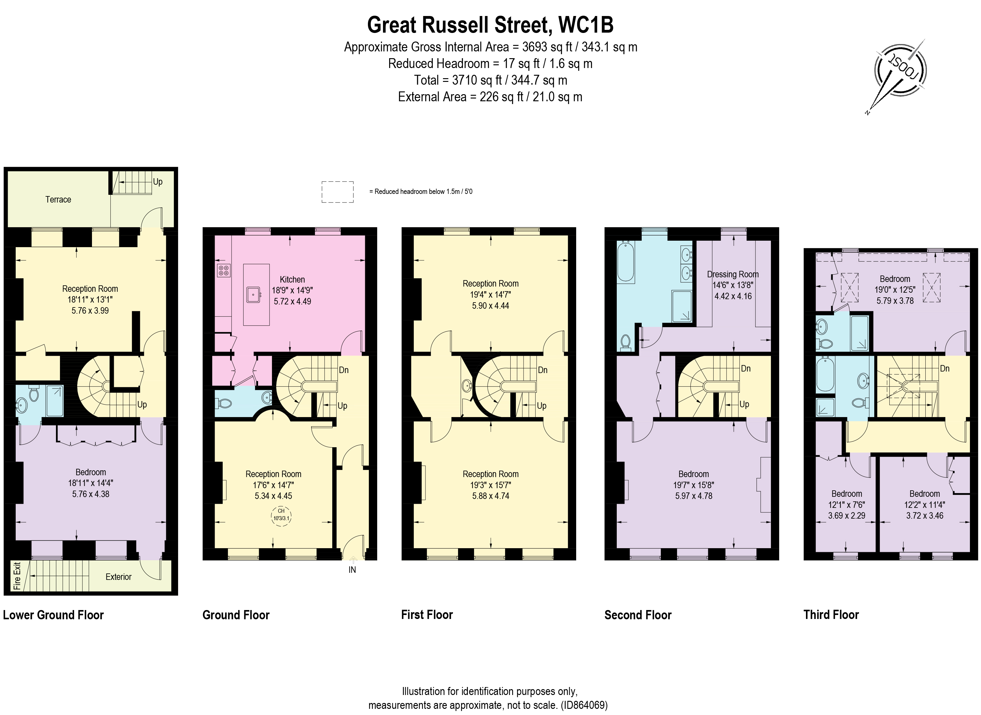 Great Russell Street, London WC1B, 5 bedroom terraced house for sale ...