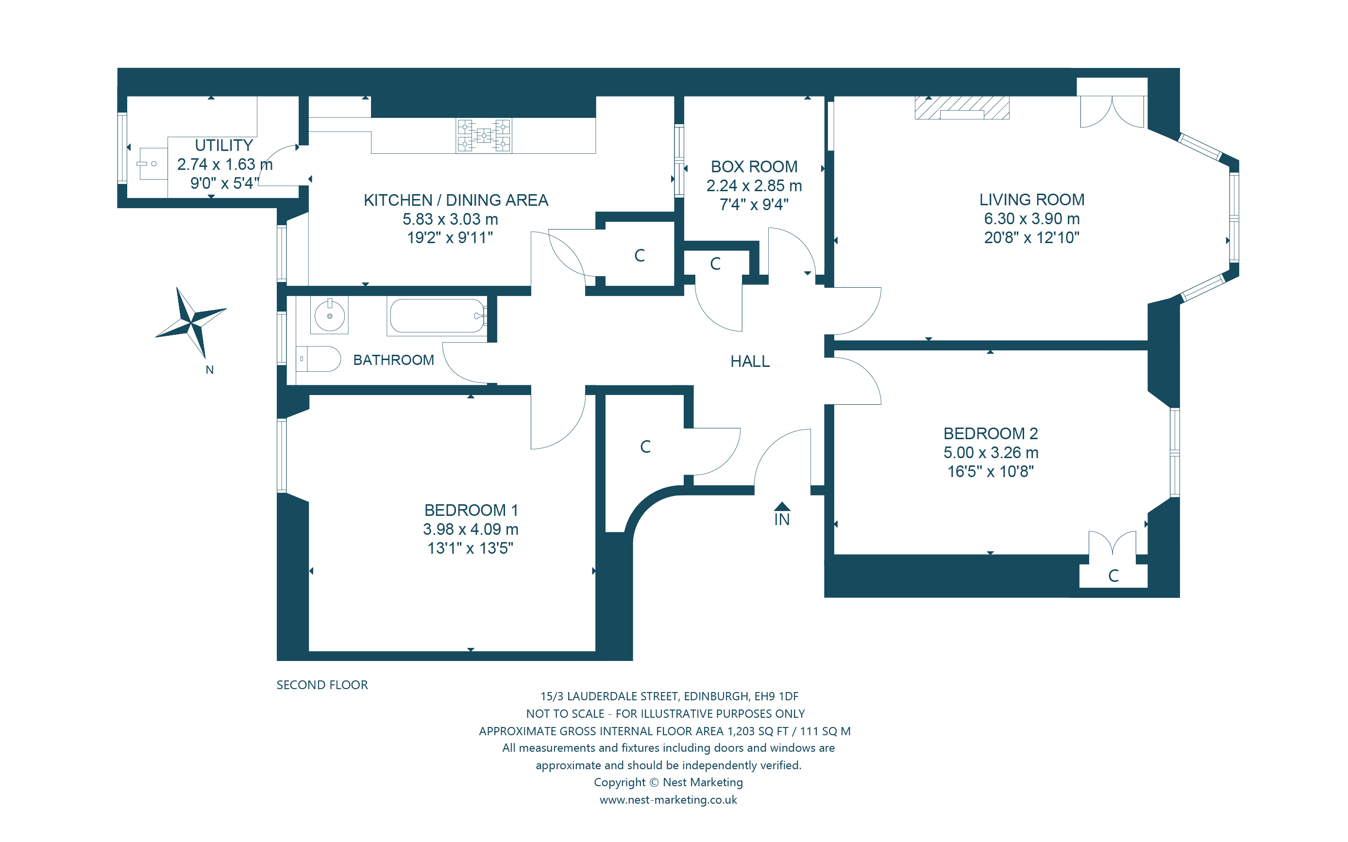 15/3 Lauderdale Street, Marchmont, Edinburgh EH9, 2 bedroom flat for ...