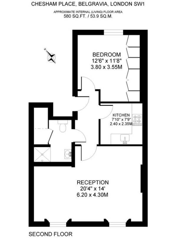 Chesham Place, London SW1X, 1 bedroom flat for sale - 58641473 ...
