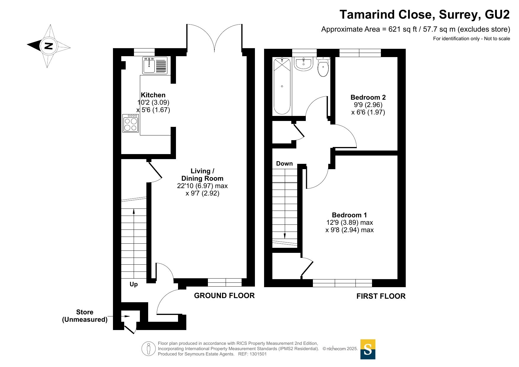 Guildford, Surrey GU2, 2 bedroom semi-detached house for sale ...