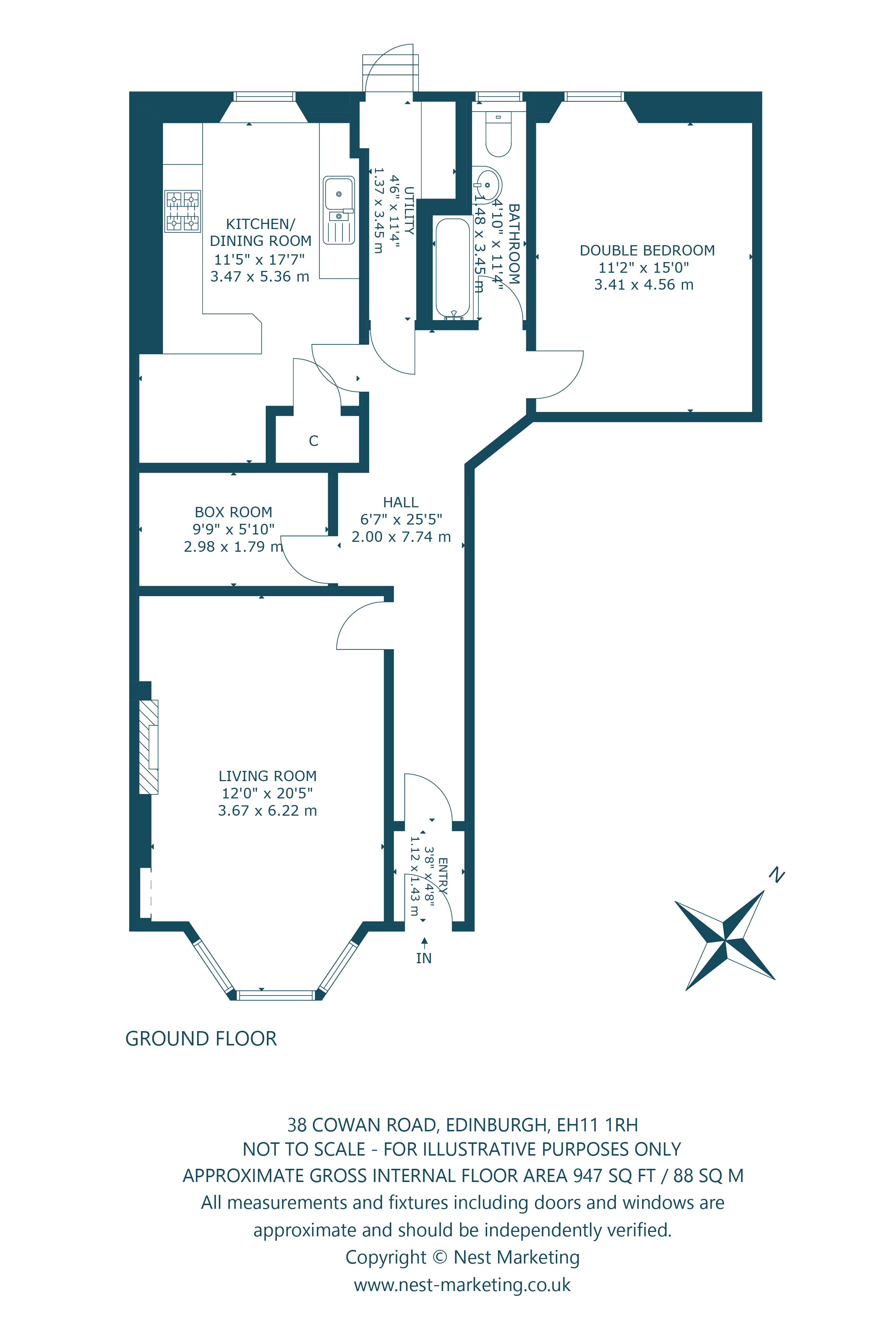 38 Cowan Road, Shandon, Edinburgh EH11, 1 bedroom flat for sale ...