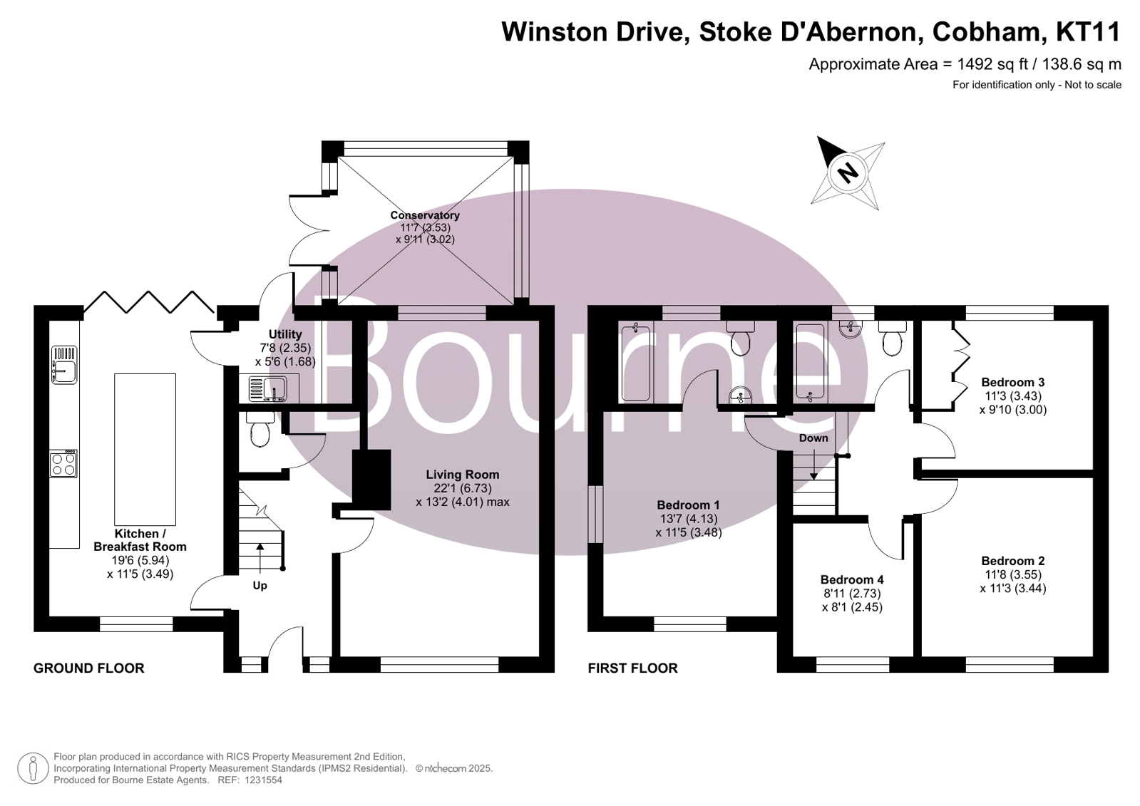 Winston Drive, Stoke D'abernon, Cobham, Surrey KT11, 4 bedroom semi ...