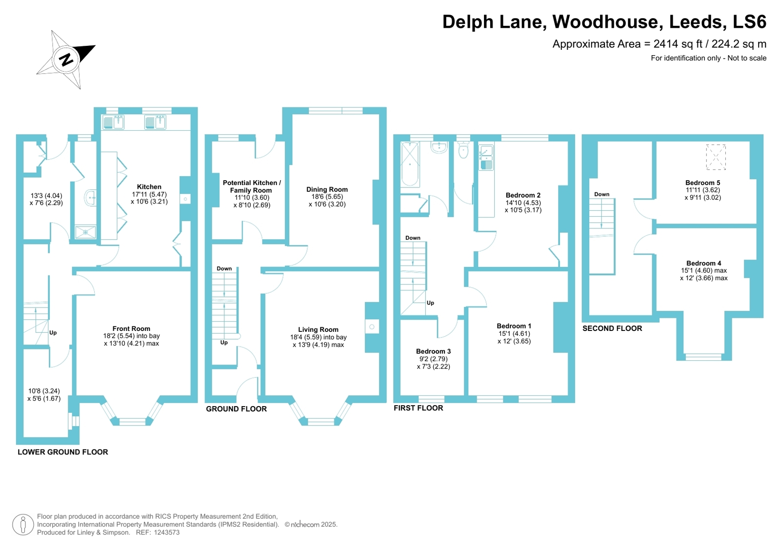 Delph Lane, Woodhouse, Leeds LS6, 5 bedroom terraced house for sale ...