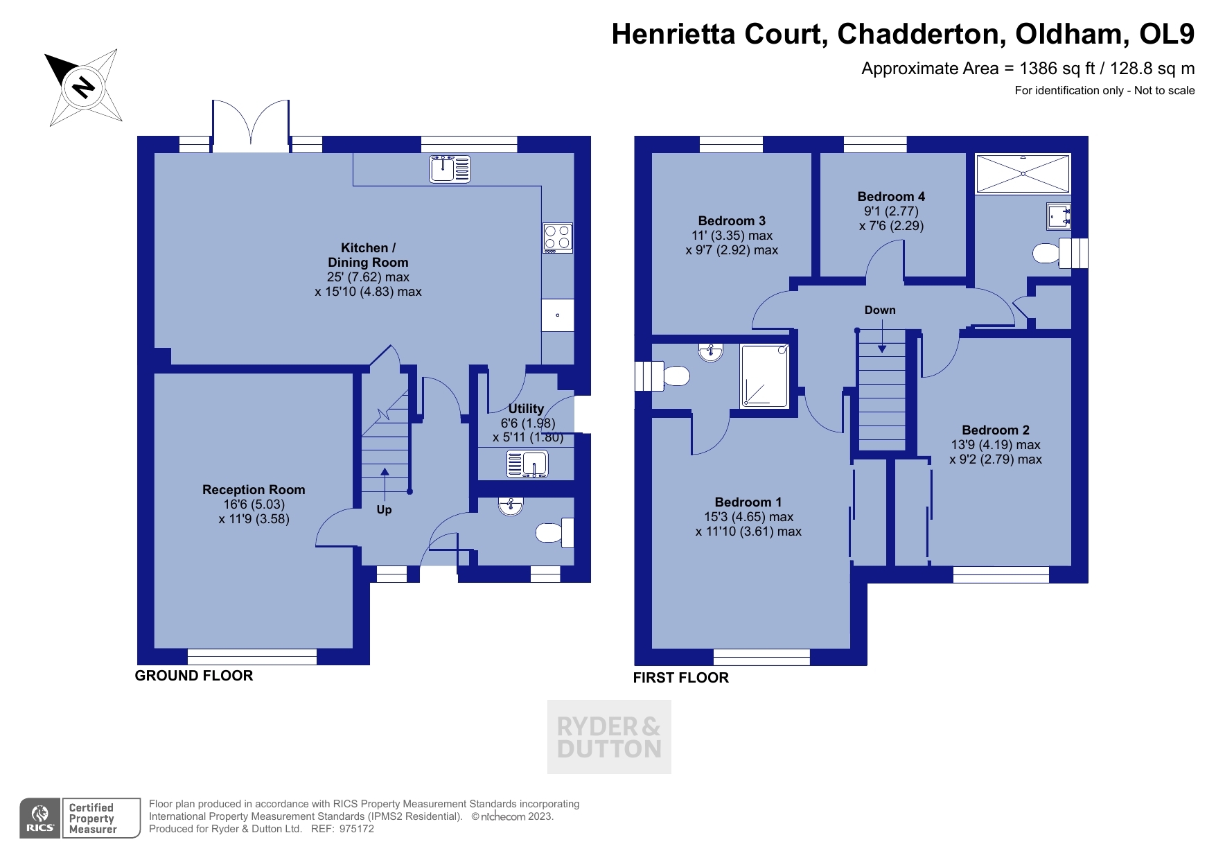 Henrietta Court, Chadderton, Oldham, Greater Manchester OL9, 4 bedroom ...