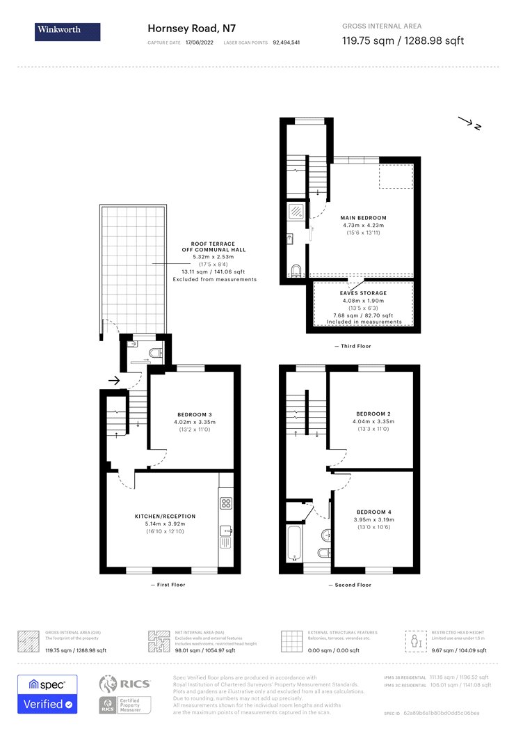 Hornsey Road, London N7, 4 bedroom flat for sale - 61763698 | PrimeLocation