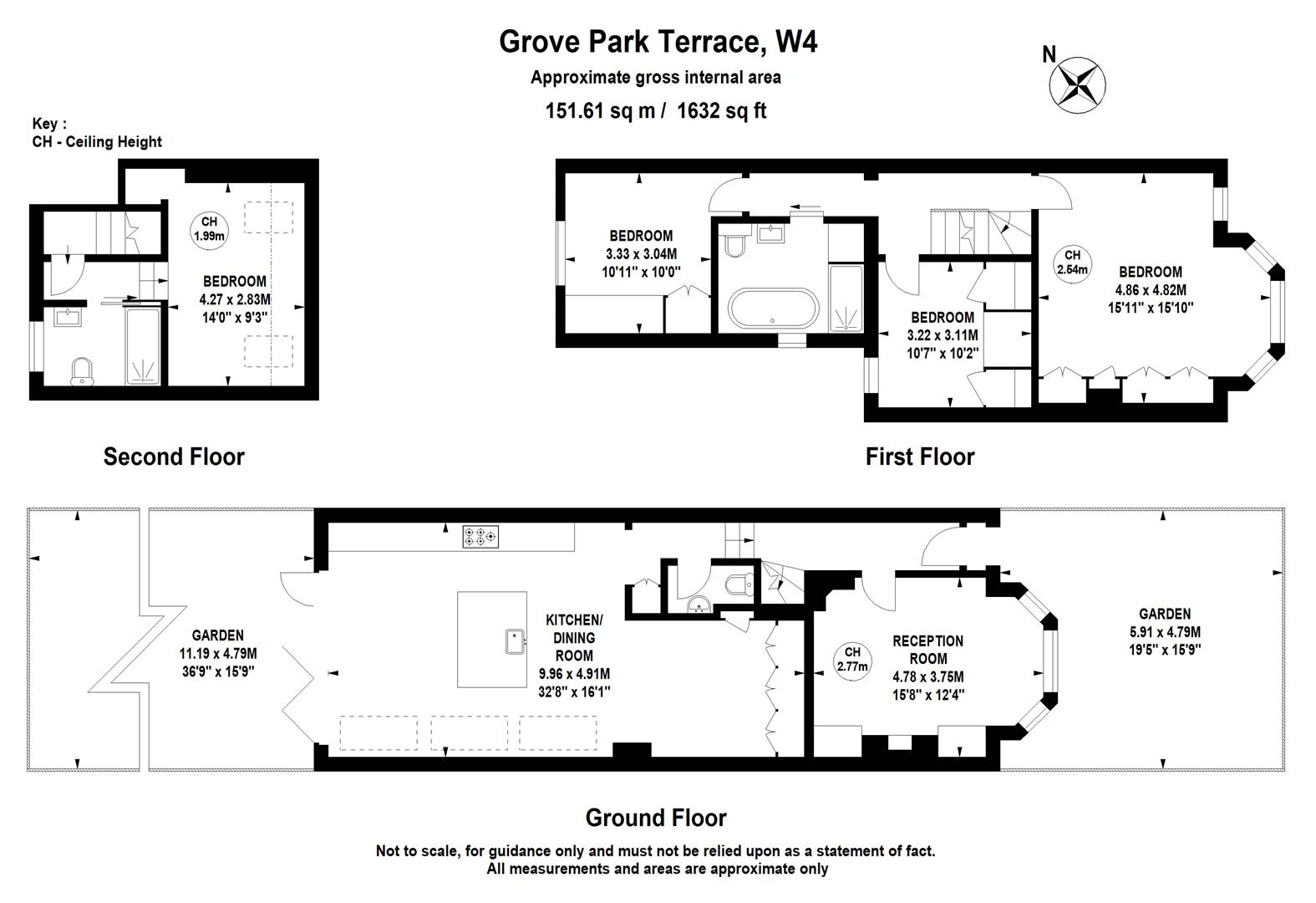 Grove Park Terrace, London W4, 4 bedroom terraced house for sale ...