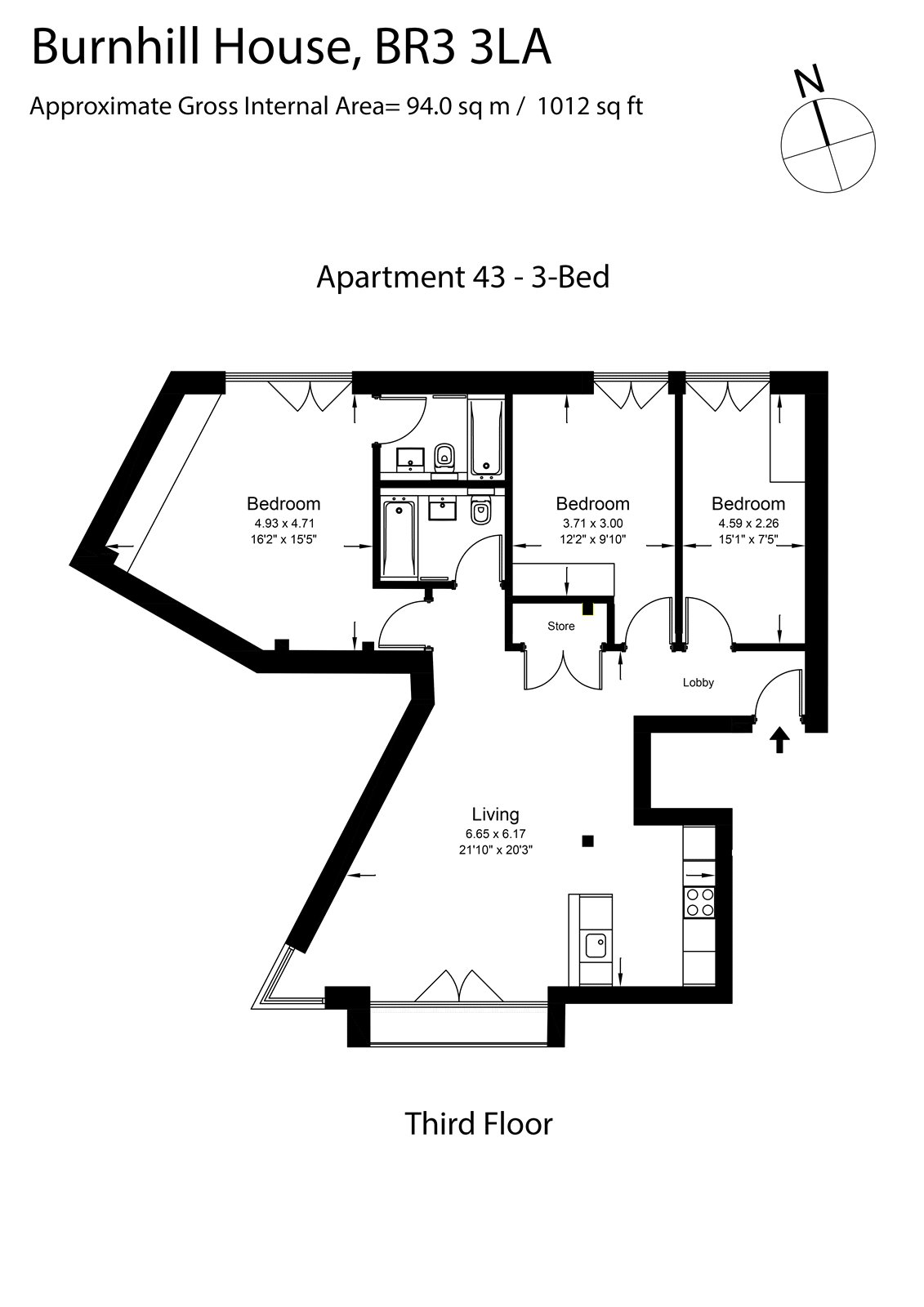 Burnhill Road, Beckenham BR3, 3 bedroom flat for sale - 70439707 ...