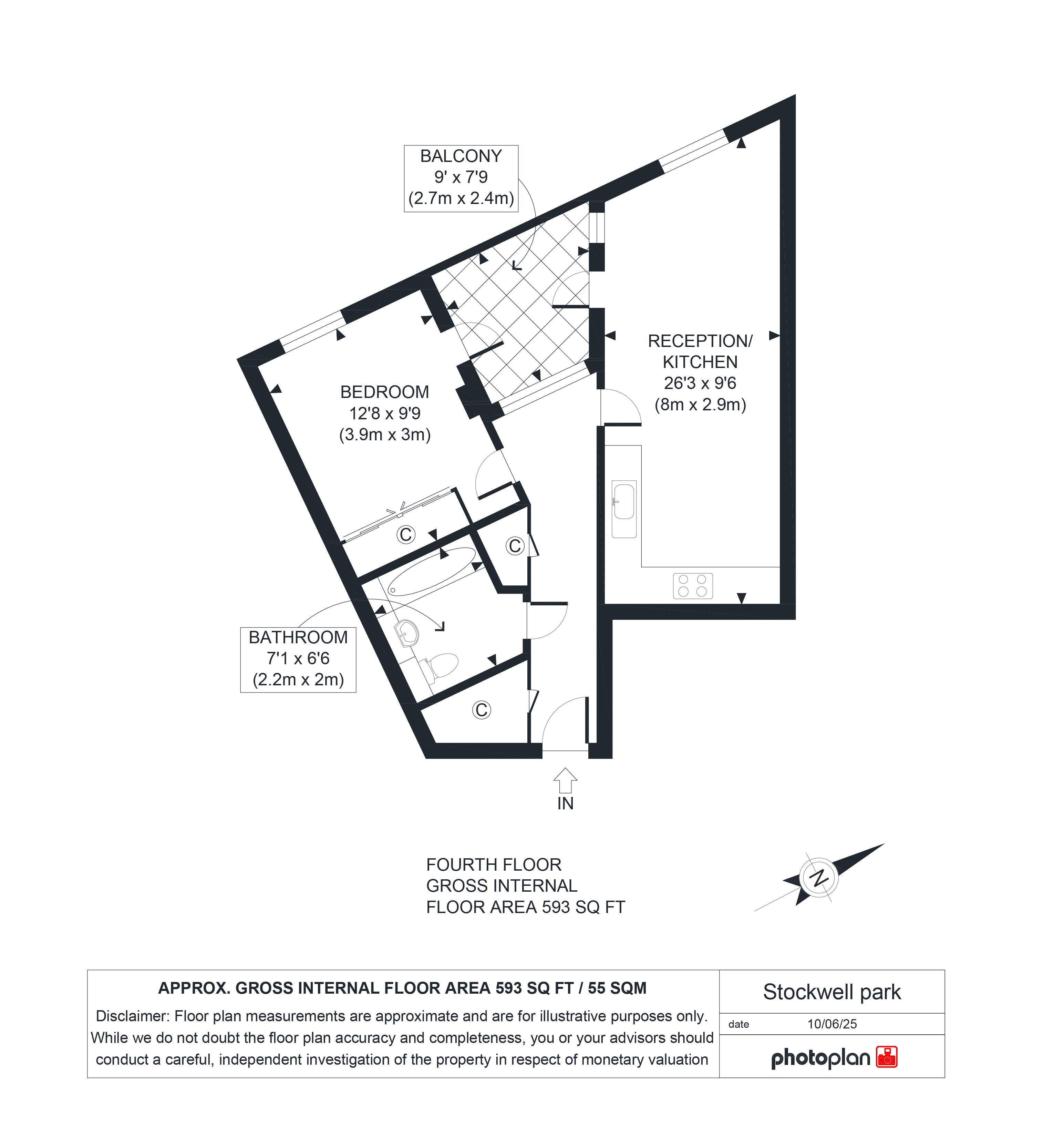 London Stockwell Park Walk, London SW9, 1 bedroom flat for sale ...