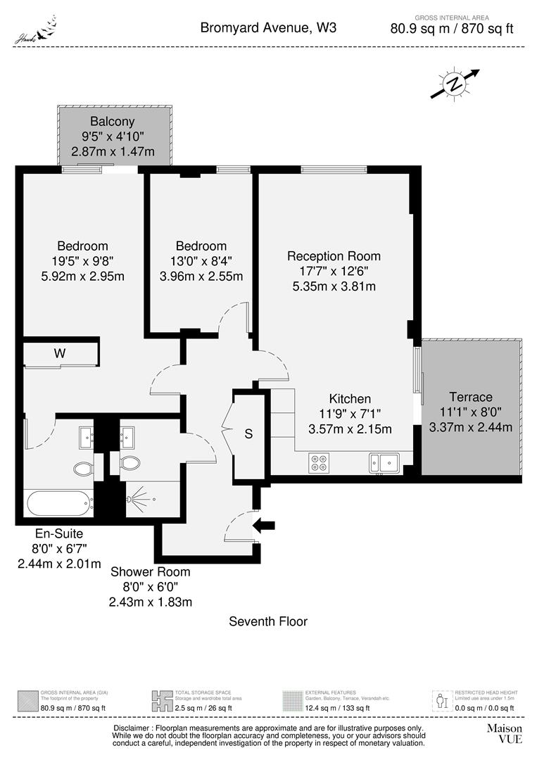 Penthouse - Napier House, Bromyard Avenue W3, 2 bedroom flat for sale ...