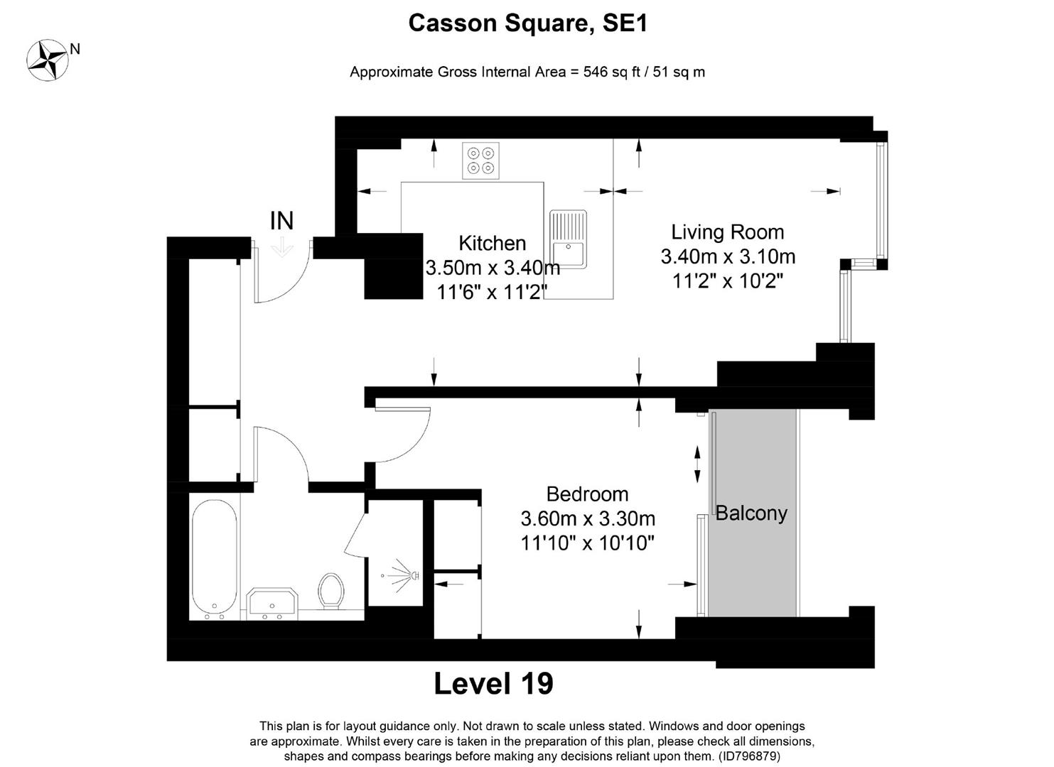 Casson Square, Waterloo, London SE1, 1 bedroom flat to rent - 66178428 ...