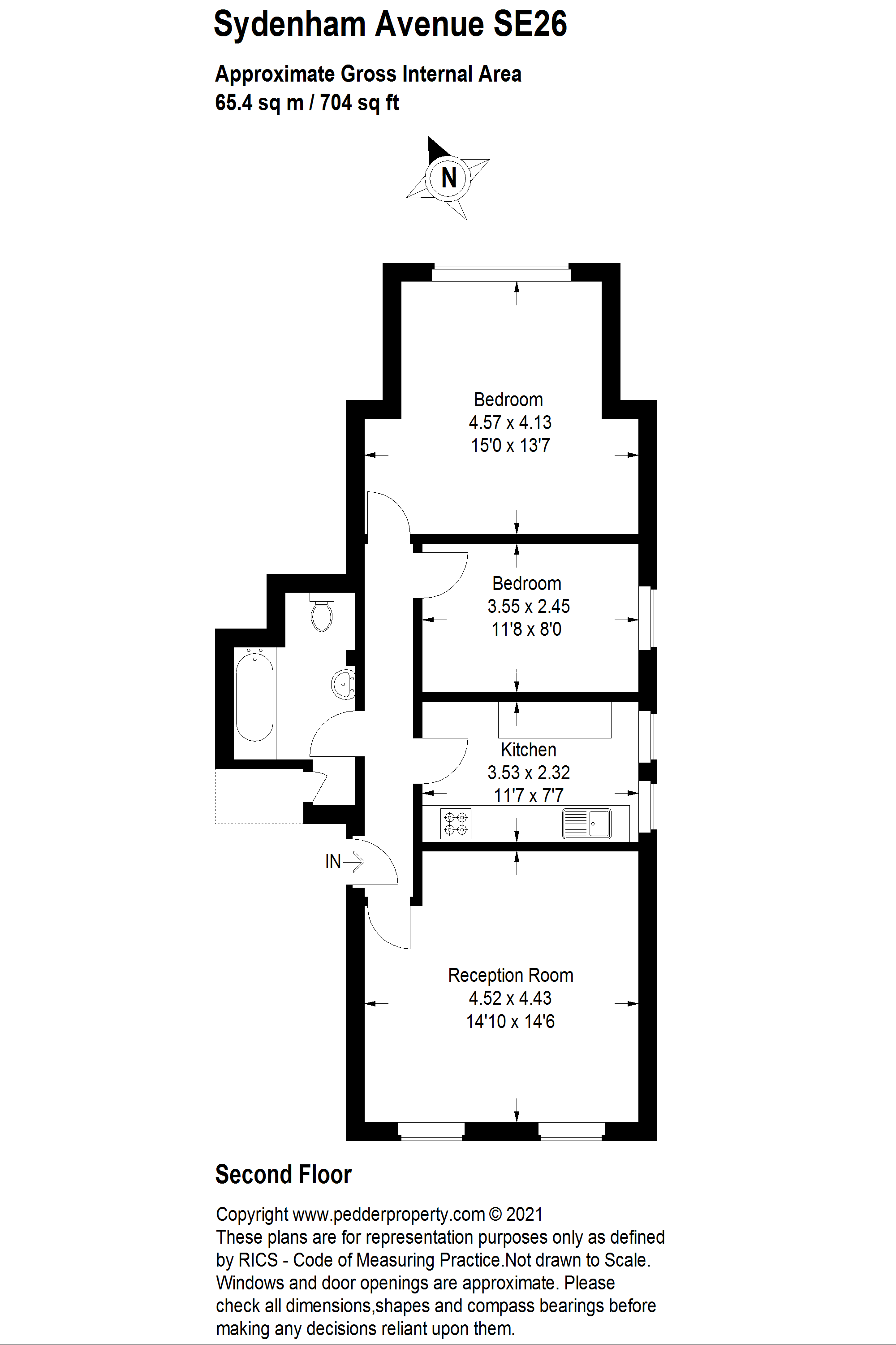 Sydenham Avenue, Sydenham, London SE26, 2 bedroom flat for sale ...