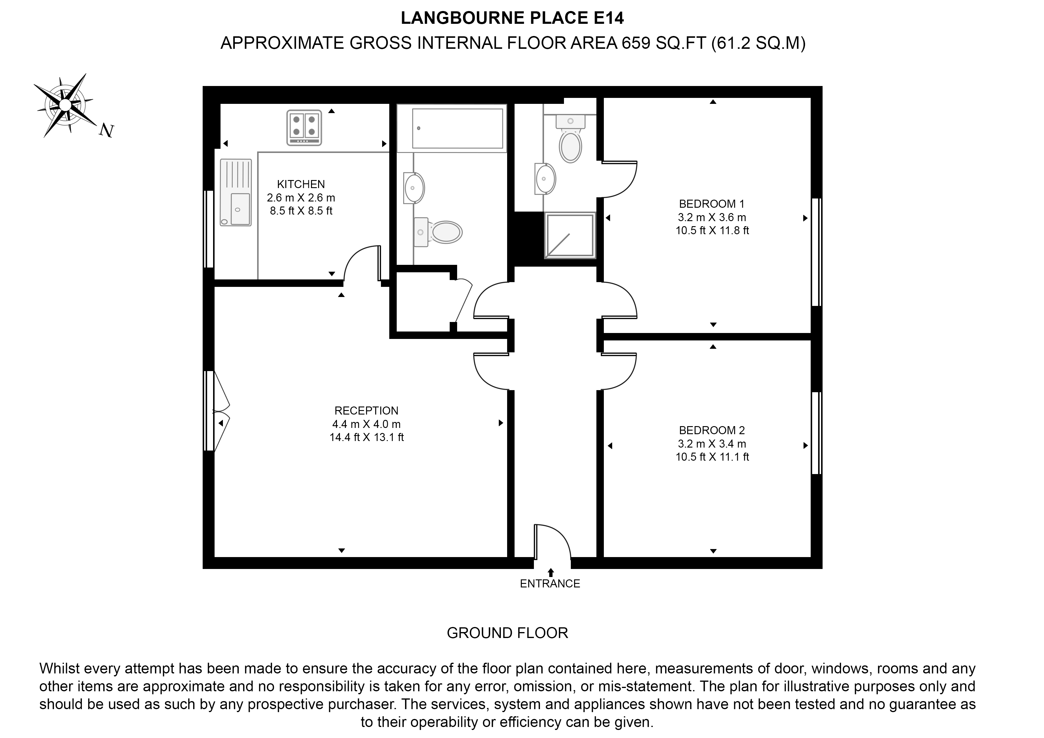 Langbourne Place, Canary Wharf, London E14, 2 bedroom flat for sale ...